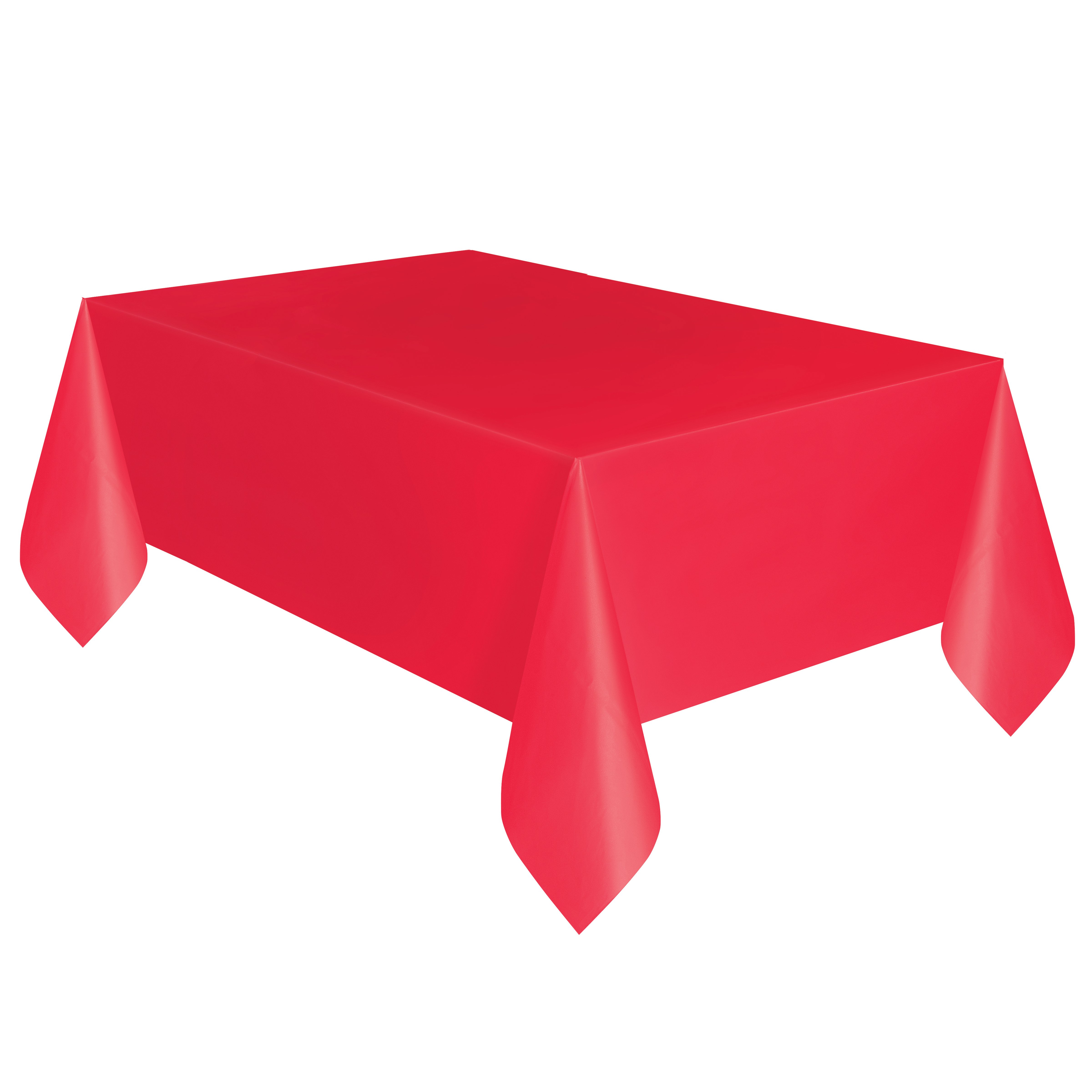unique Party Plastic Rectangular Table Cover - Red - Shop Napkins ...