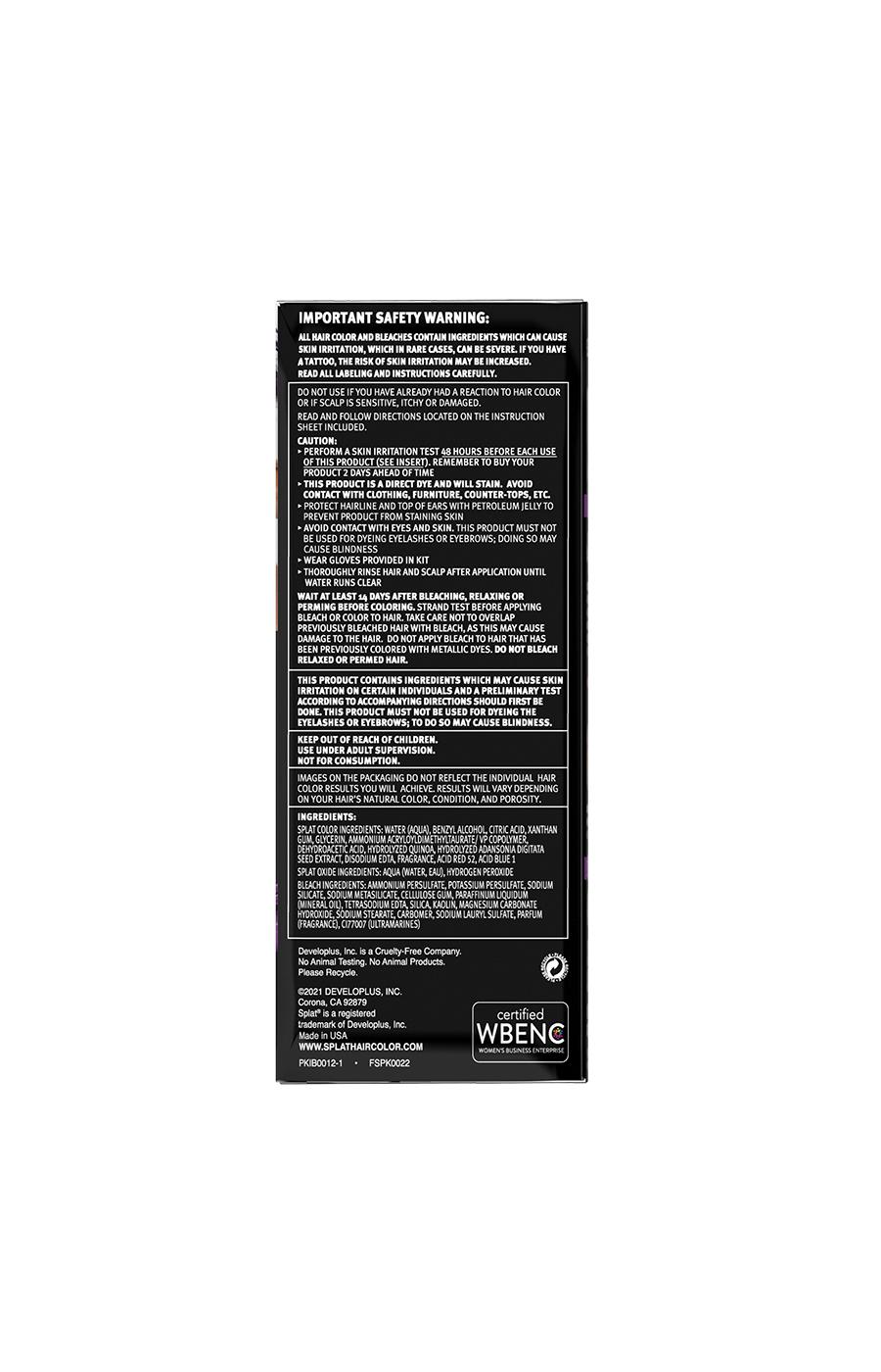 Splat Lusty Lavender Complete Hair Color Kit - Shop Hair color at H-E-B