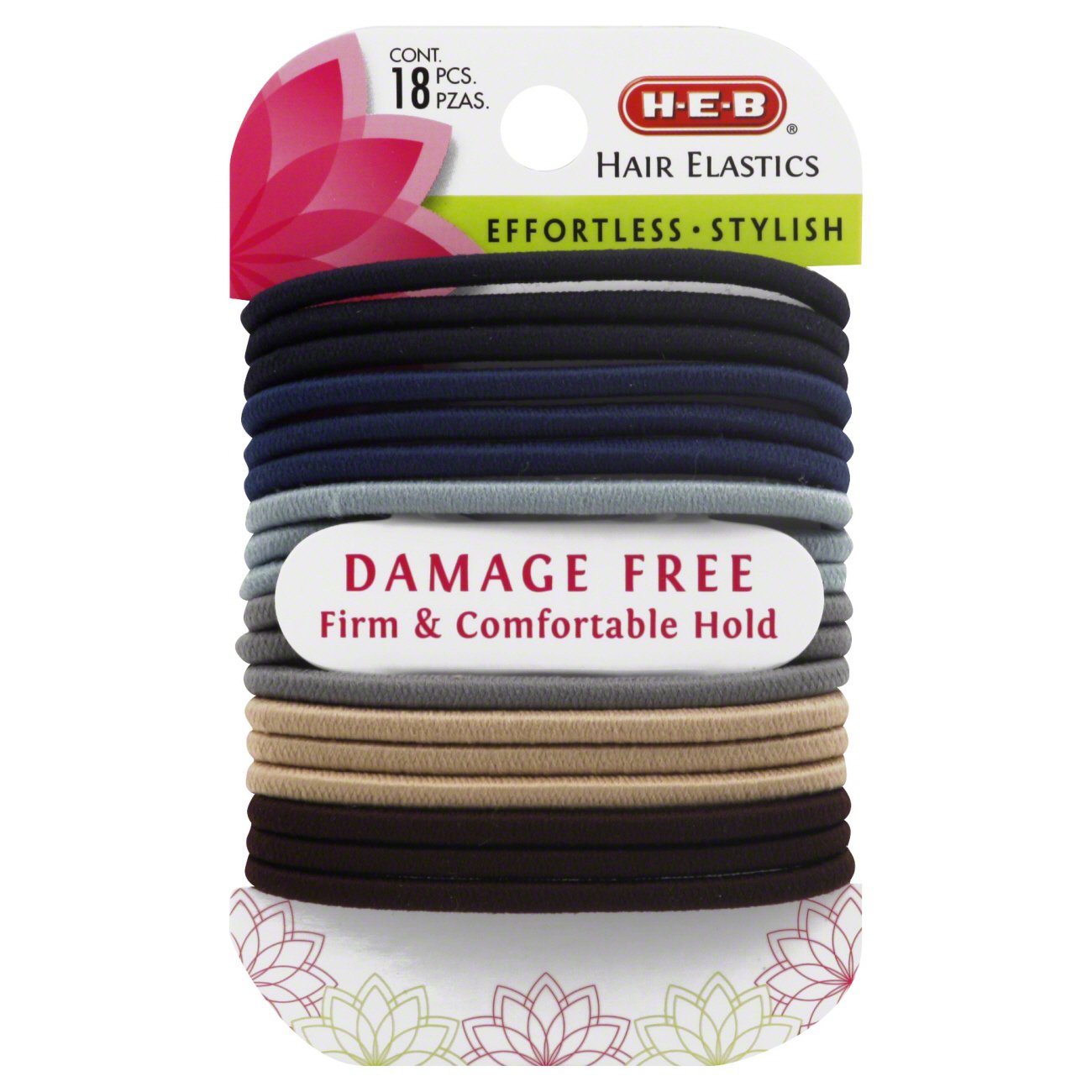 H-E-B Damage Free Hair Elastics Assorted Colors - Shop Hair accessories ...