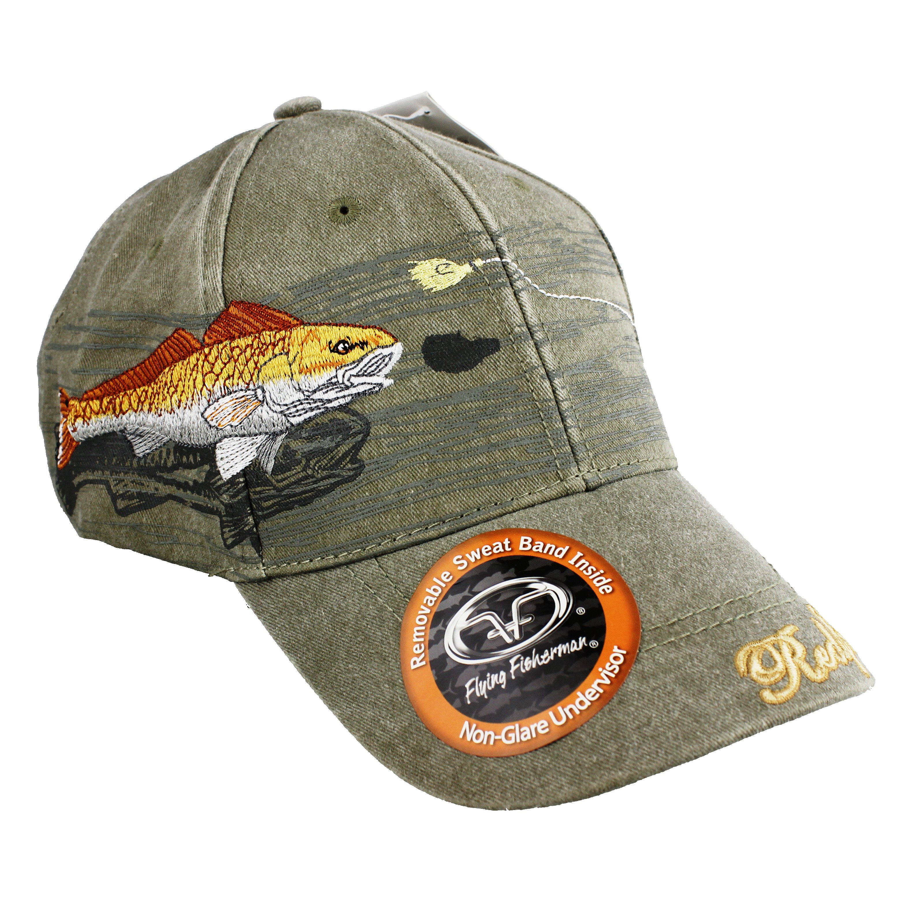 Flying Fisherman Redfish Khaki Cap - Shop Hats at H-E-B
