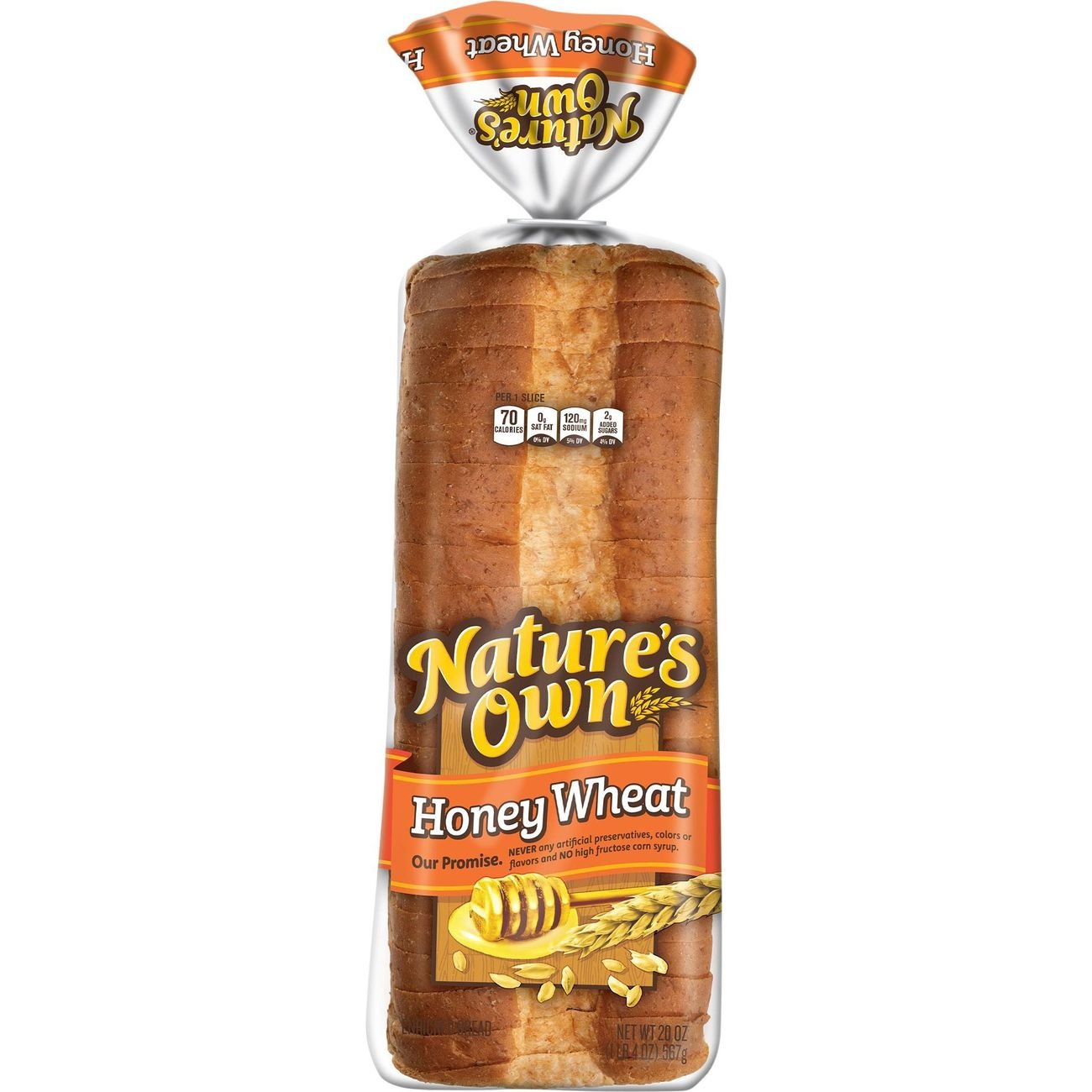 Nature's Own Honey Wheat Enriched Sliced Bread, 20 oz | Joe V's Smart ...