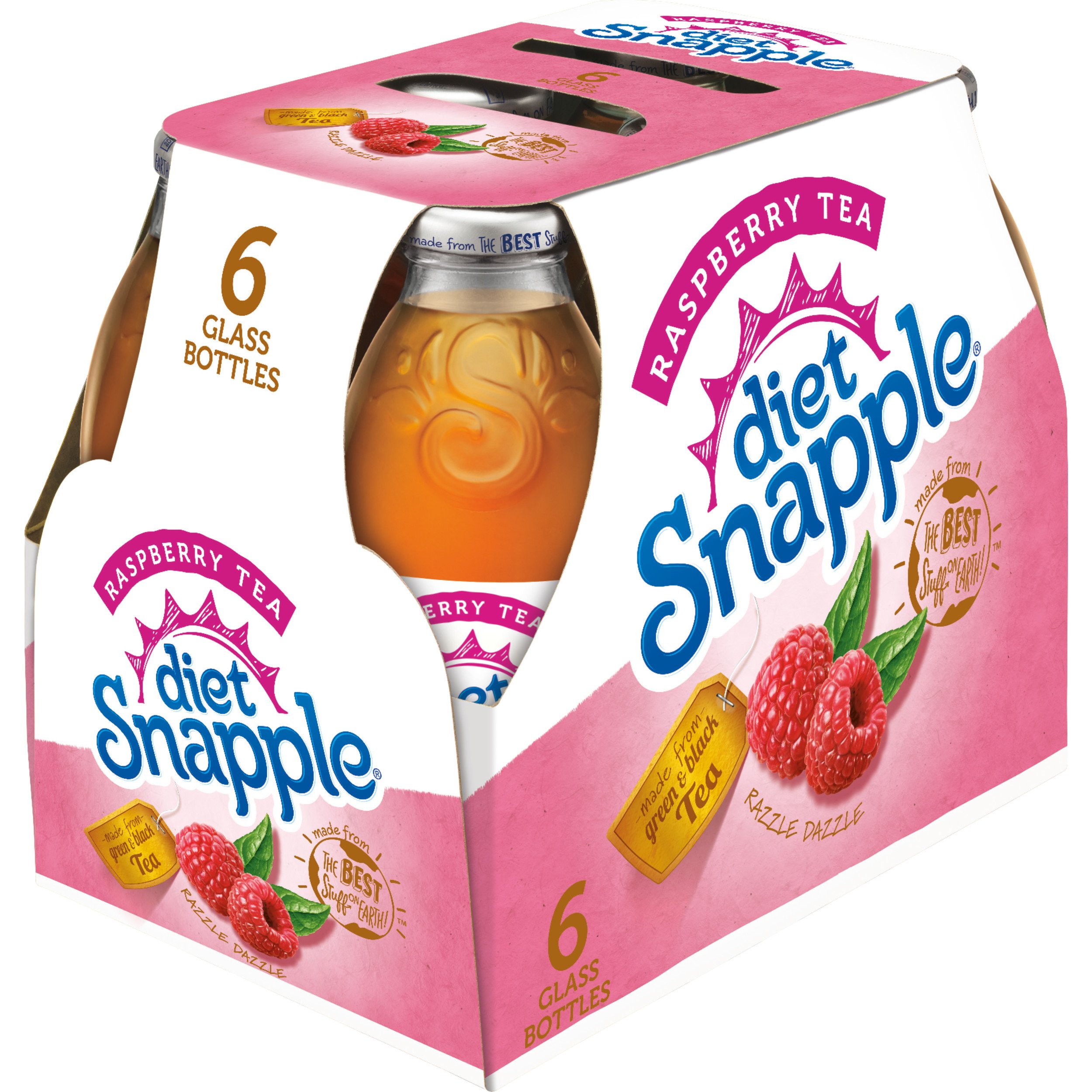 Snapple Diet Raspberry Tea 16 oz Bottles - Shop Tea at H-E-B