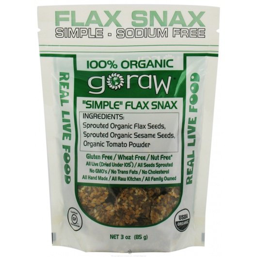 Go Raw Organic Simple-Nothing Added Flax Snax - Shop Granola & Snack ...