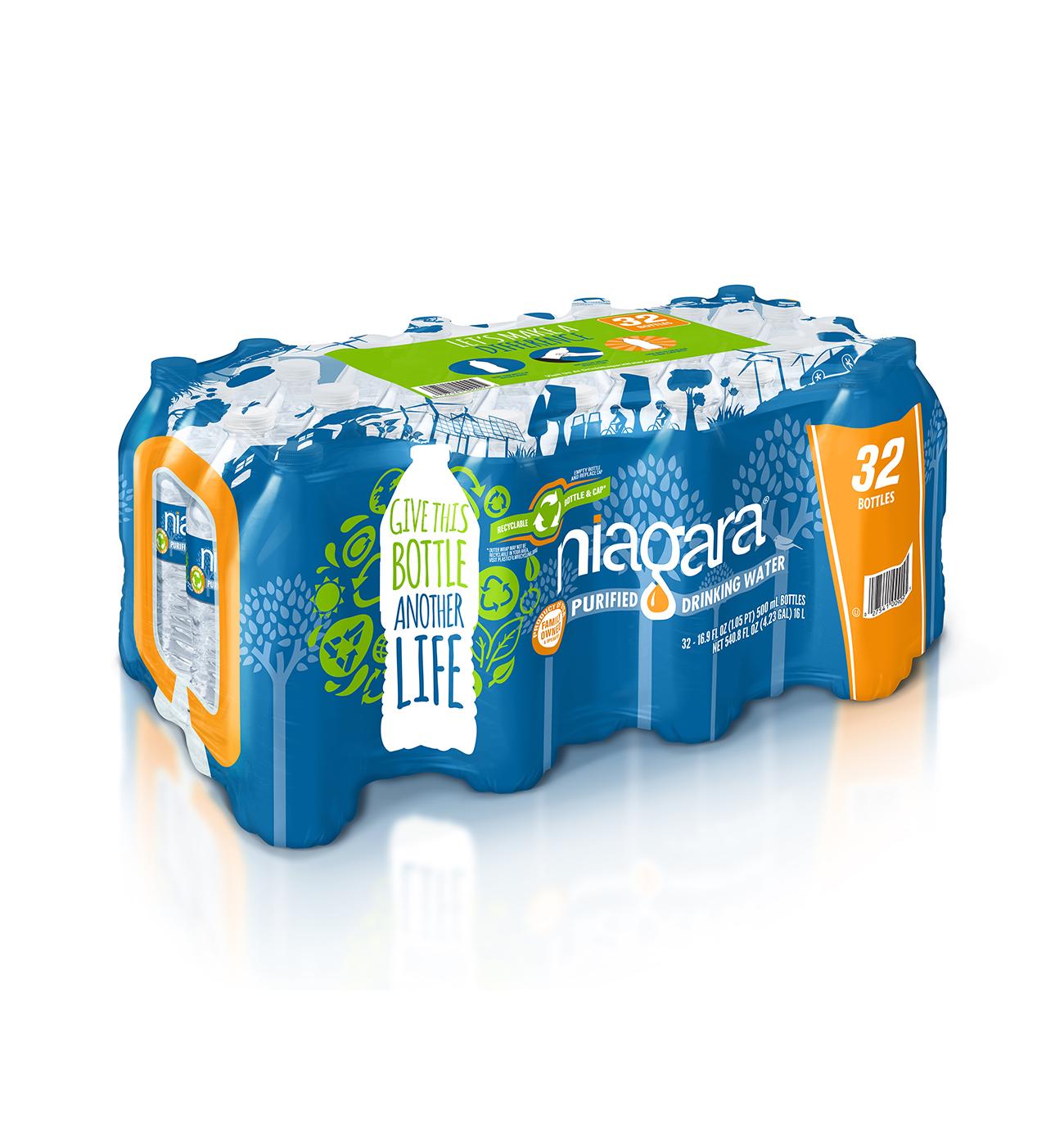 Niagara Purified Drinking Water 32 pk Bottles - Shop Water at H-E-B