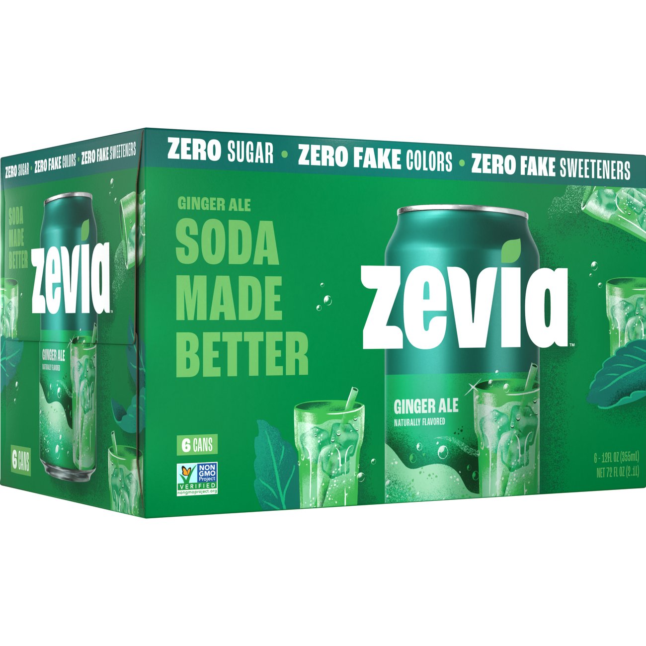 Zevia Zero Sugar Ginger Ale Soda 6 pk Cans - Shop Soda at H-E-B