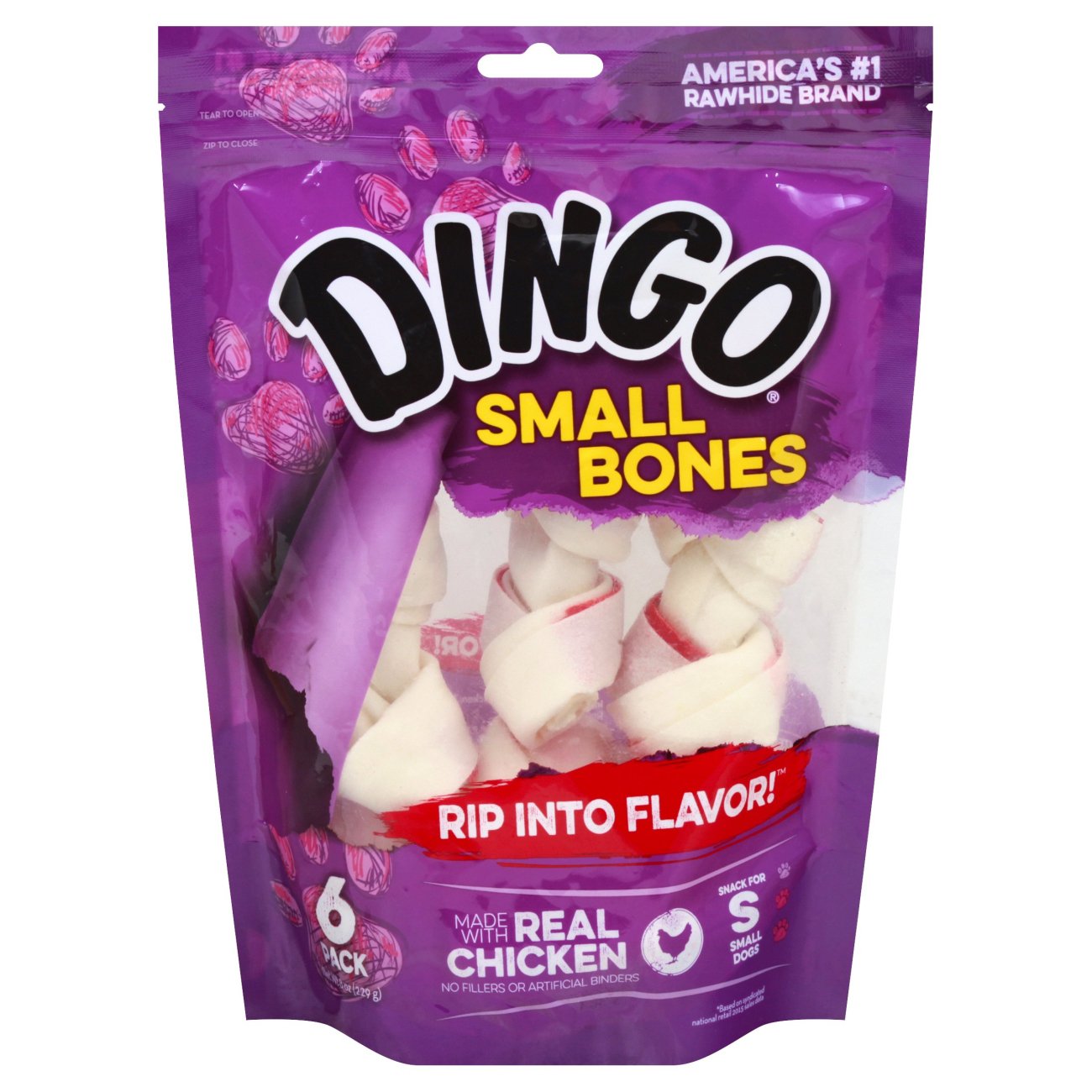 Dingo Meat in the Middle! Small Meat and Rawhide Chew Value Bag - Shop ...