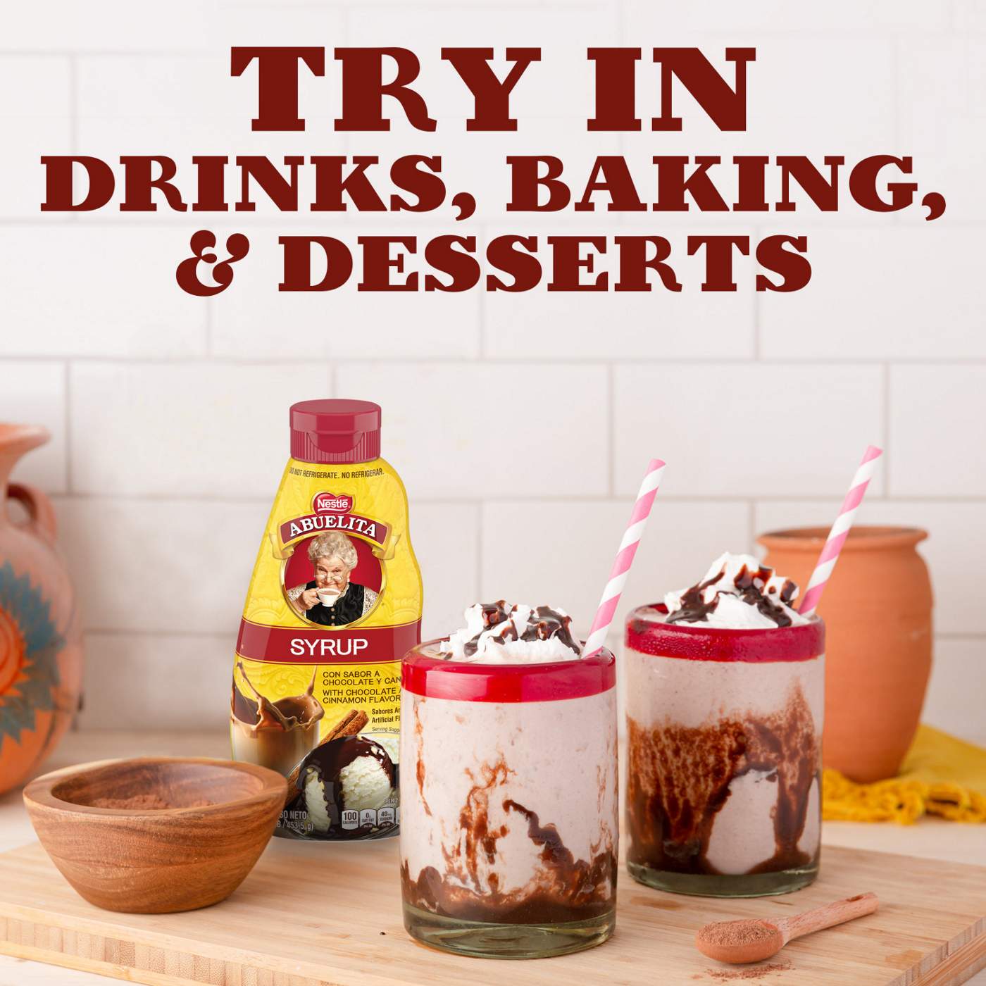 Nestle Abuelita Chocolate Cinnamon Syrup - Shop Sundae toppings at H-E-B