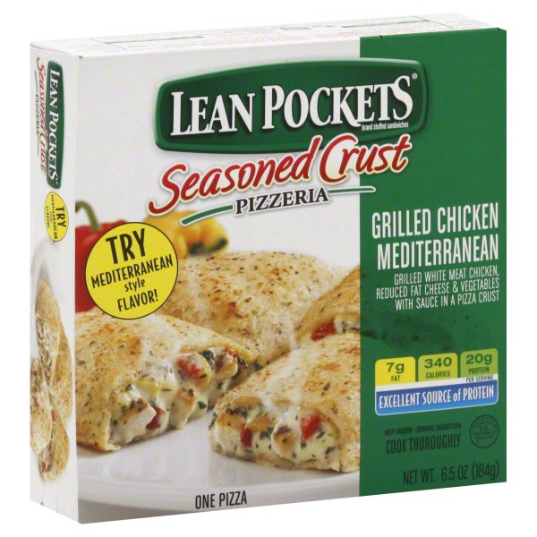 Lean Pockets Seasoned Crust Pizzeria Grilled Chicken Mediterranean ...
