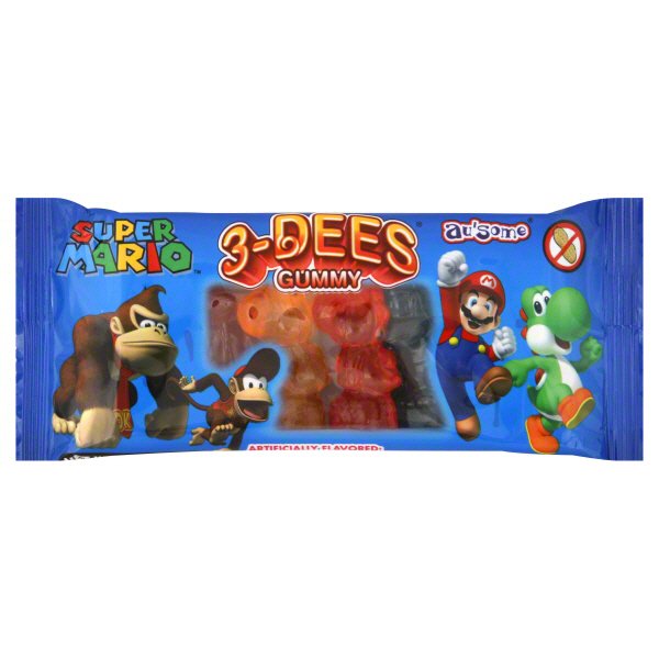 Au'some Super Mario Assorted Flavors 3-Dees Gummy - Shop Candy at H-E-B