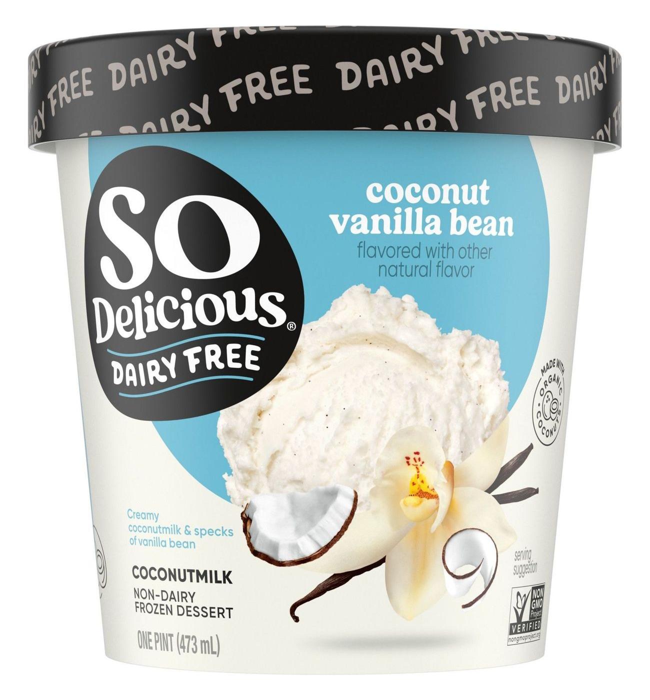 So Delicious Dairy Free Coconut Vanilla Bean Frozen Dessert - Shop Ice ...