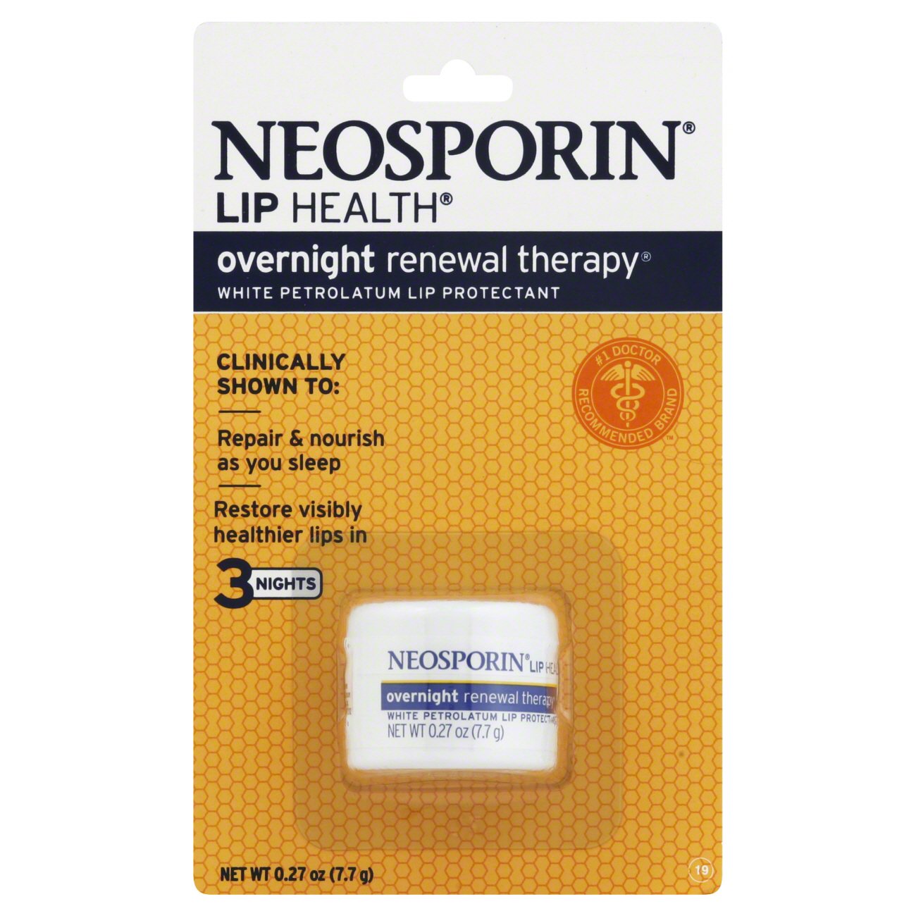 Neosporin Overnight Renewal Therapy White Petrolatum Lip Protectant ...