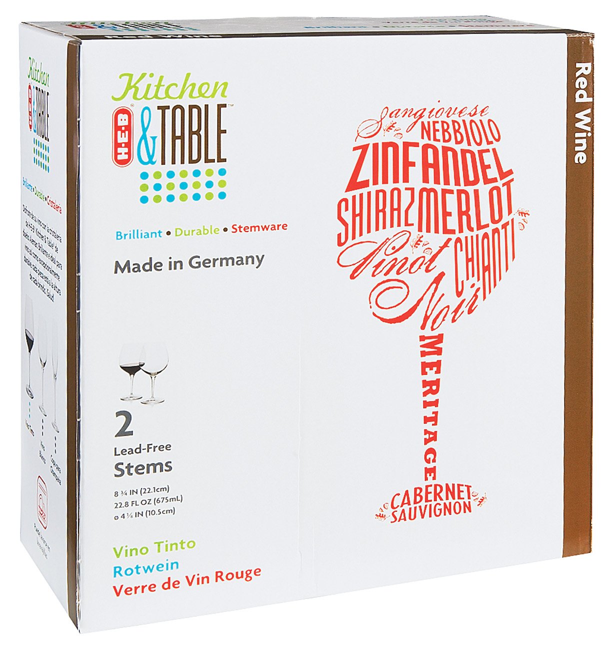 Kitchen & Table by H-E-B Red Wine Glasses - Shop Glasses & mugs at H-E-B