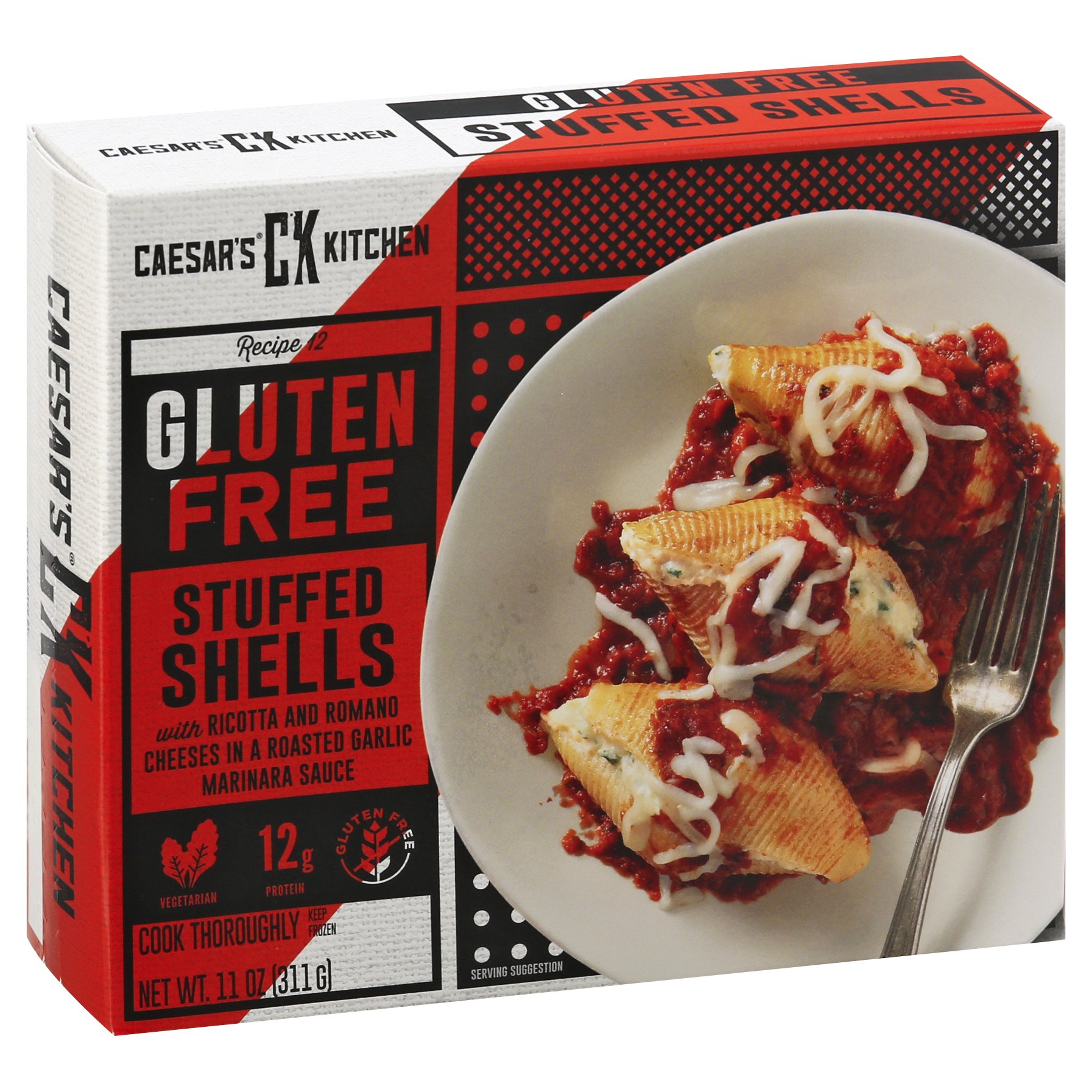 Caesar's Kitchen Gluten Free Ricotta & Romano Stuffed Shells Frozen Meal - Shop Entrees & sides ...