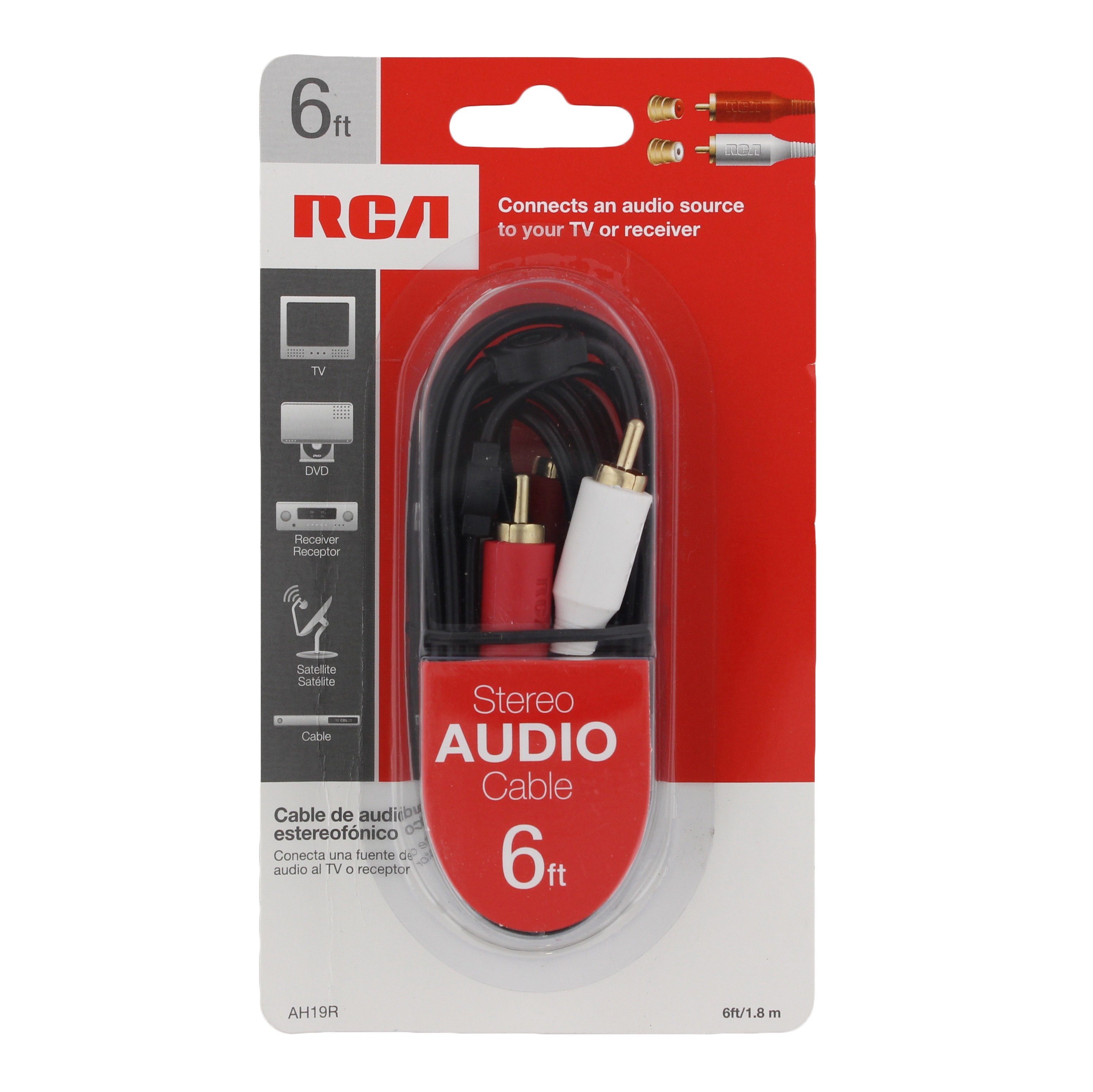 RCA Black Stereo Audio Cable - Shop Connection cables at H-E-B