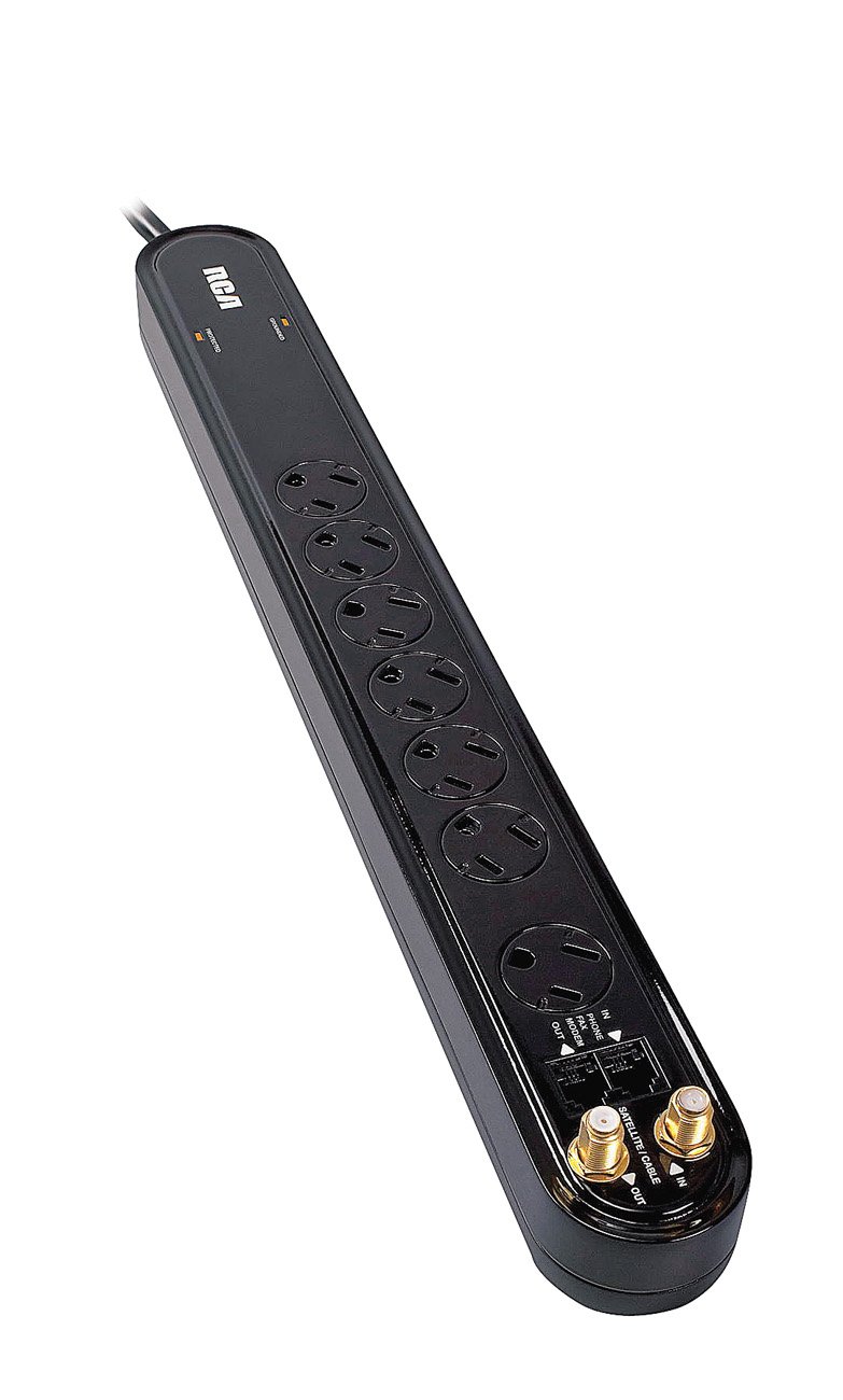 RCA 7 Outlet Power Surge With Coaxial Ports And Phone Jacks - Shop ...