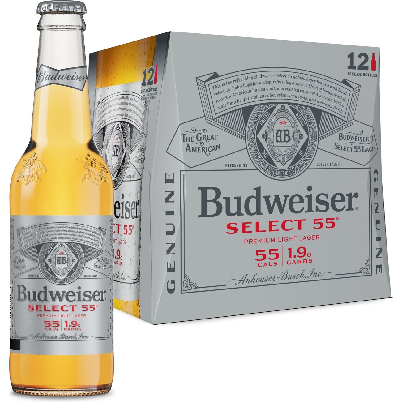 Budweiser Select 55 Light Lager Beer, 12 pack - Shop Beer at H-E-B