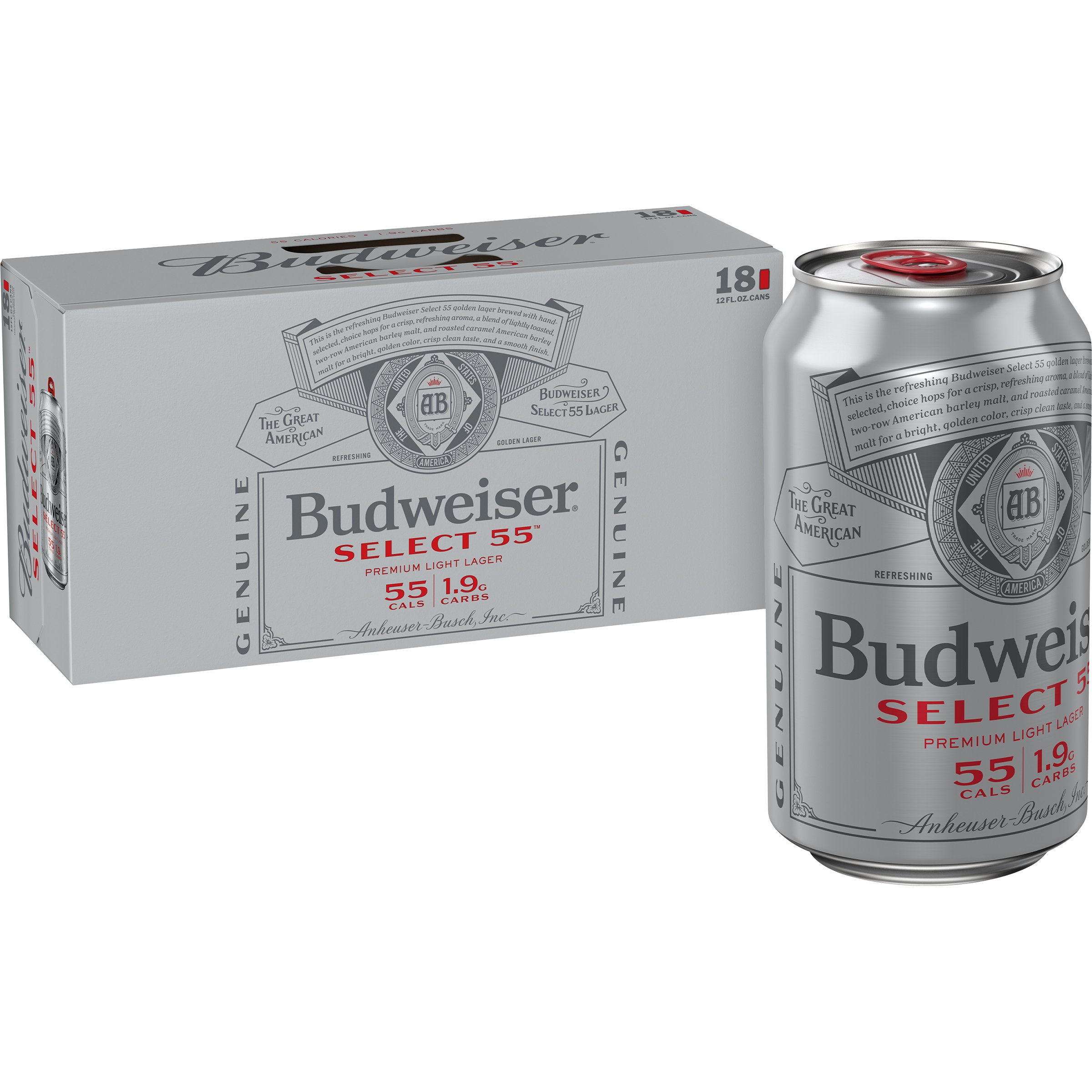 Budweiser Select 55 Light Lager Beer, 18 pack - Shop Beer at H-E-B