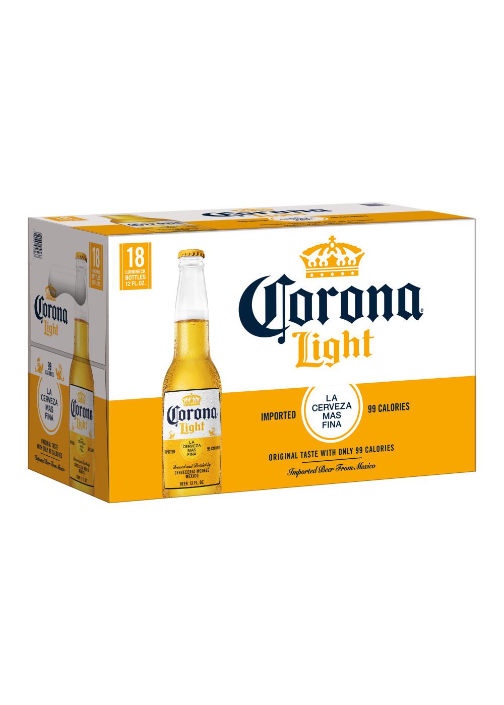 Corona Mexican Lager Light Beer Bottles 18 pk - Shop Beer at H-E-B