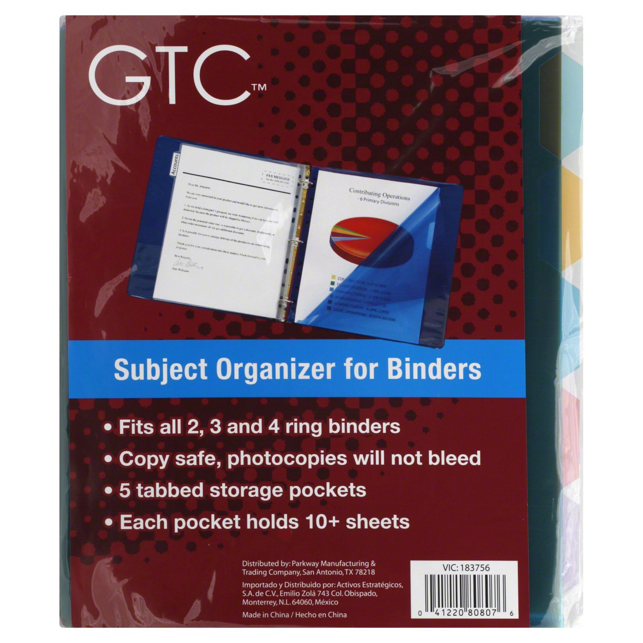 GTC Subject Organizer For Binders - Shop Dividers & labels at H-E-B