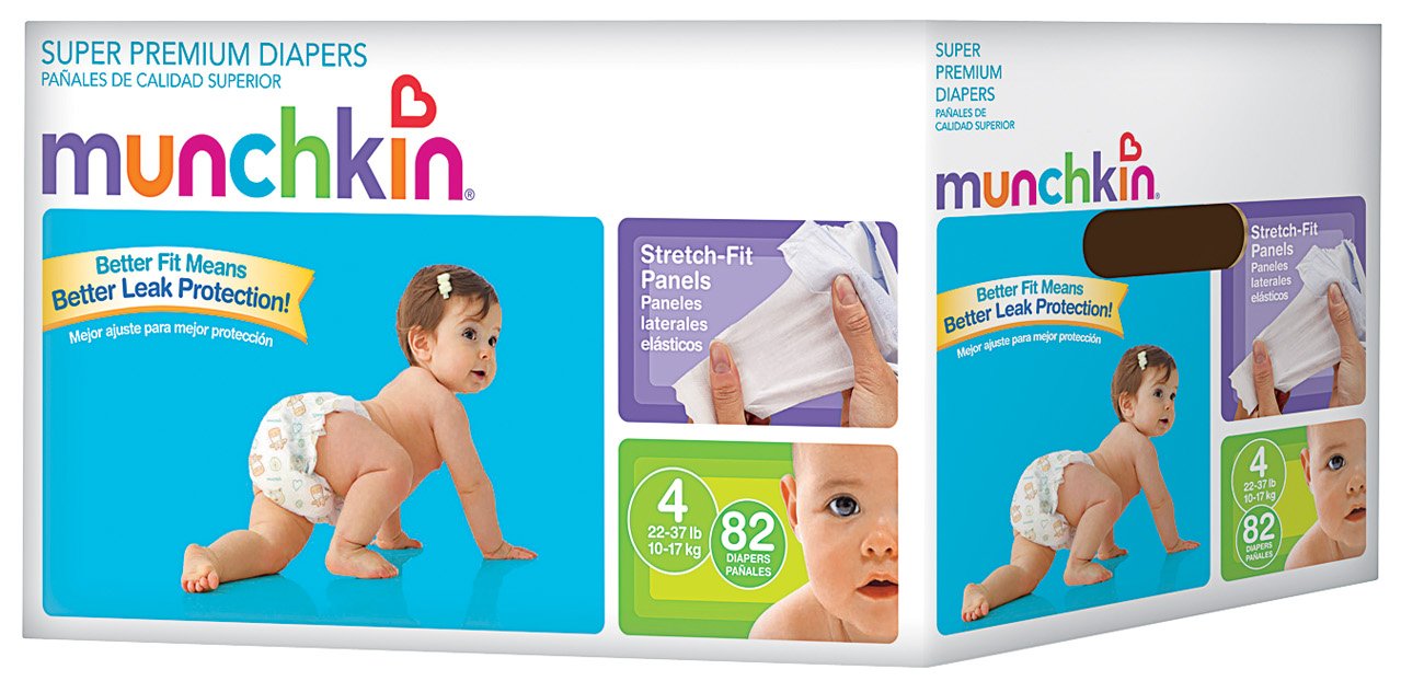 Munchkin Super Premium Ultra Big Pack Diapers Size 4 (22-37 LBS) - Shop ...