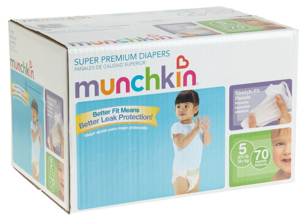 Munchkin Super Premium Diapers Size 5 (27+ LBS) - Shop Diapers at H-E-B