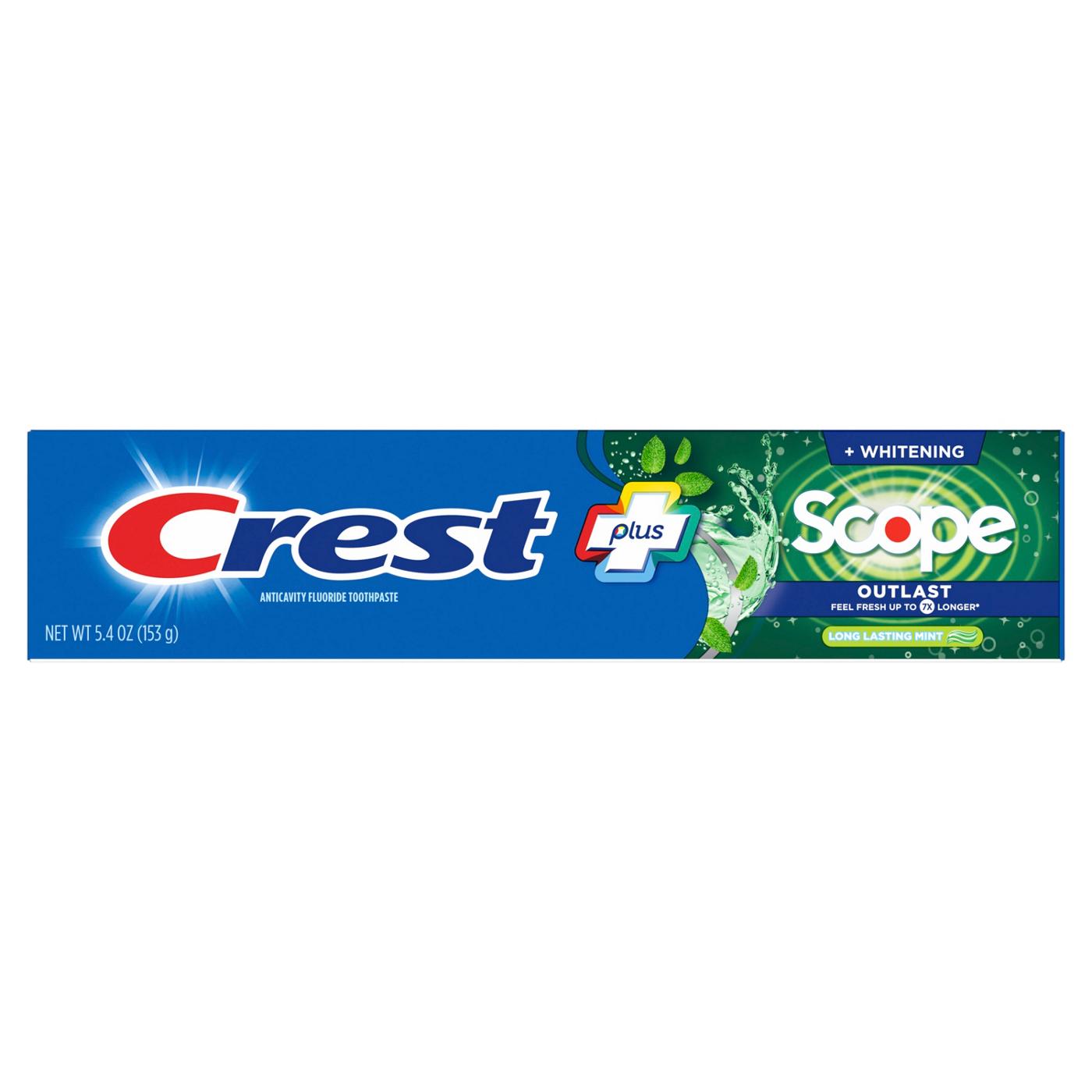 Crest Complete + Scope Outlast Whitening Toothpaste - Long Lasting Mint ...
