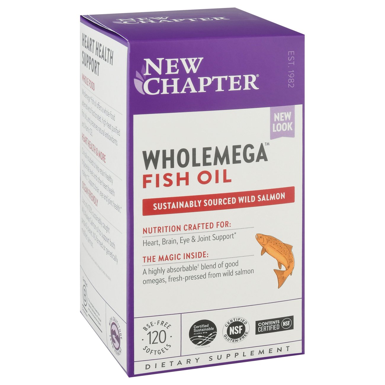 New Chapter Wholemega Whole Fish Oil 1,000 mg Softgels - Shop Diet ...