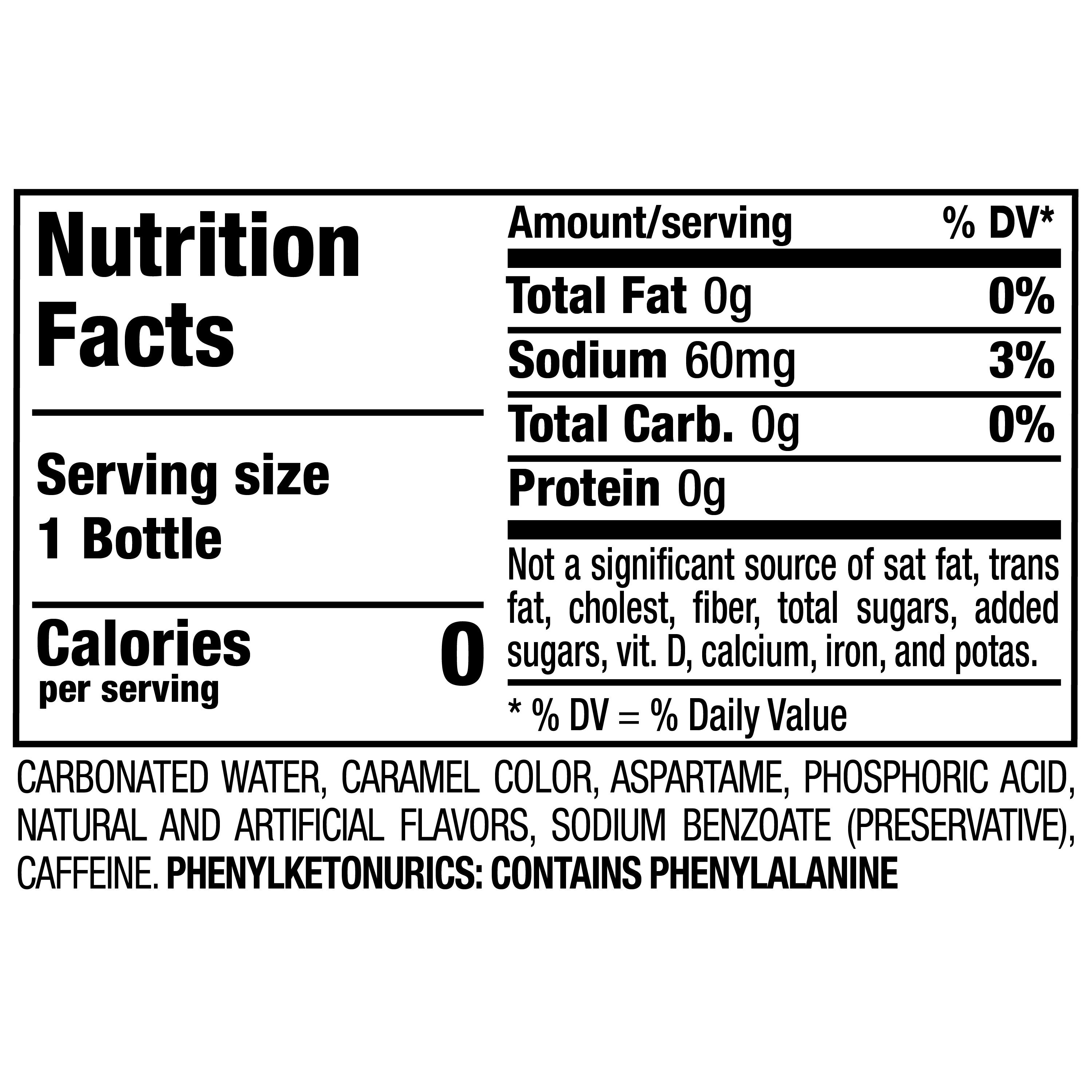 Popular Nutrition Label For Sodas