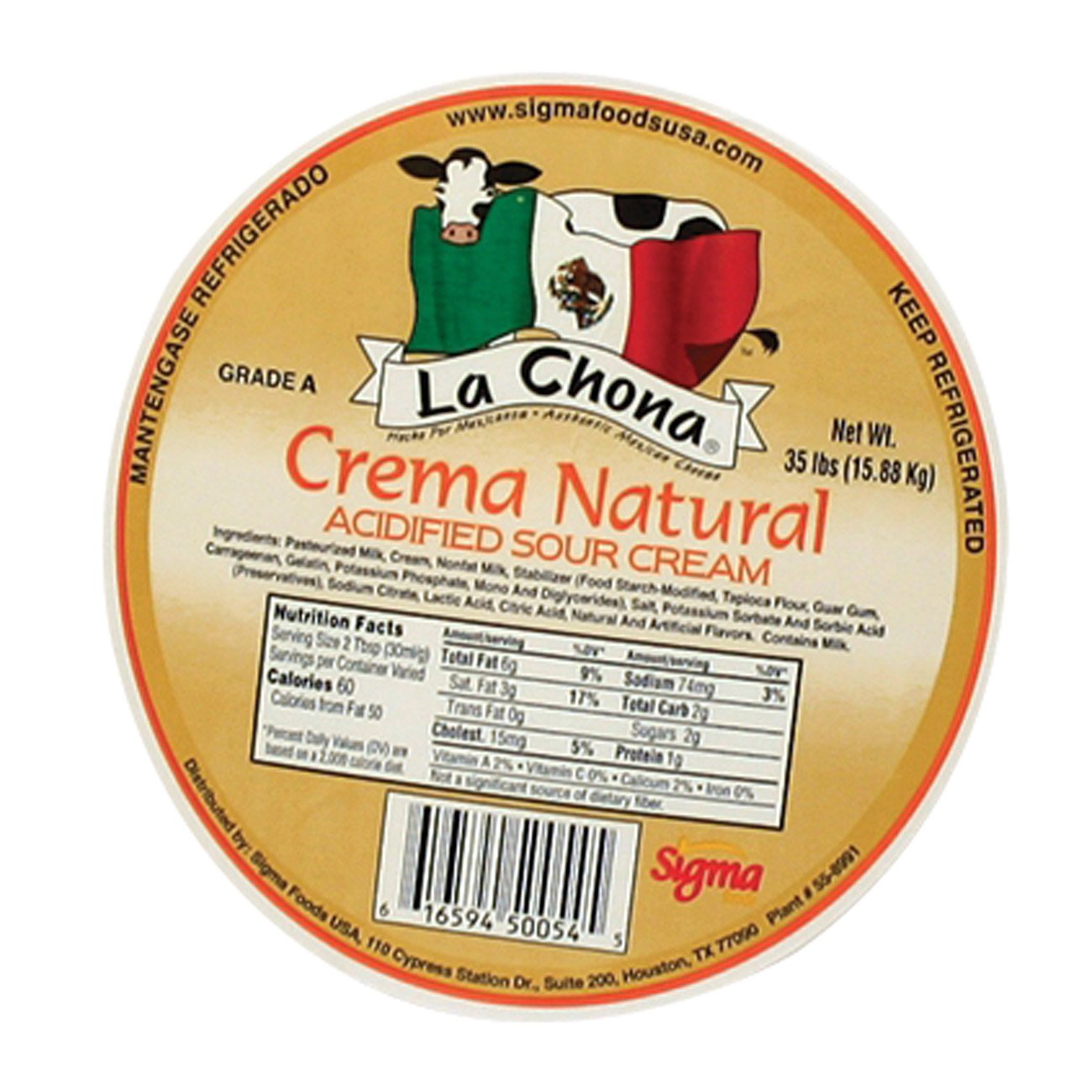 La Chona Crema Natural Sour Cream - Shop Cheese at H-E-B