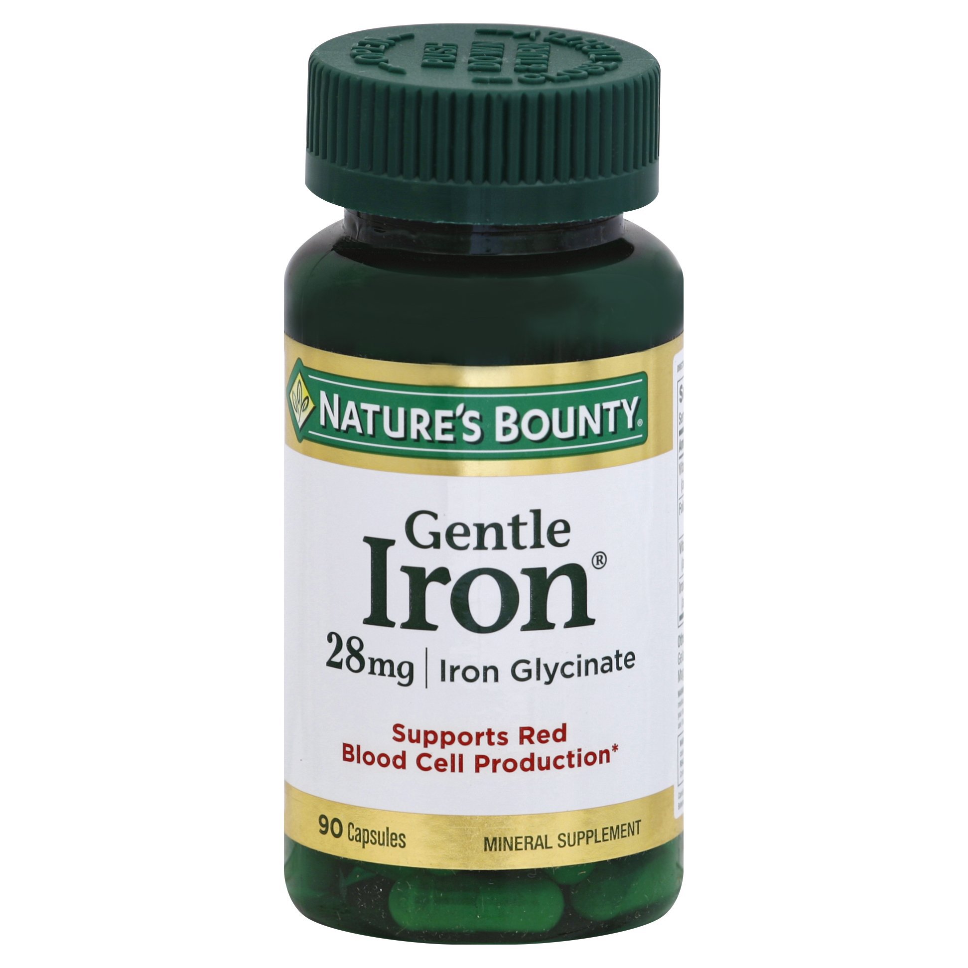 Nature's Bounty Gentle Iron 28 mg Iron Glycinate Capsules - Shop ...