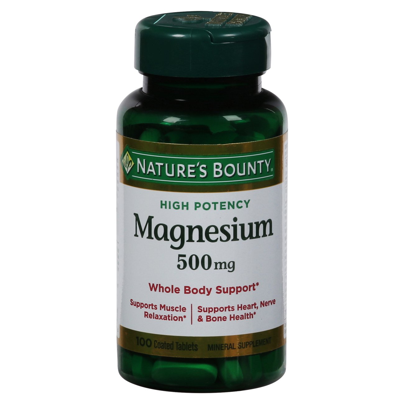 Nature's Bounty Magnesium Coated Tablets - 500 mg - Shop Minerals at H-E-B