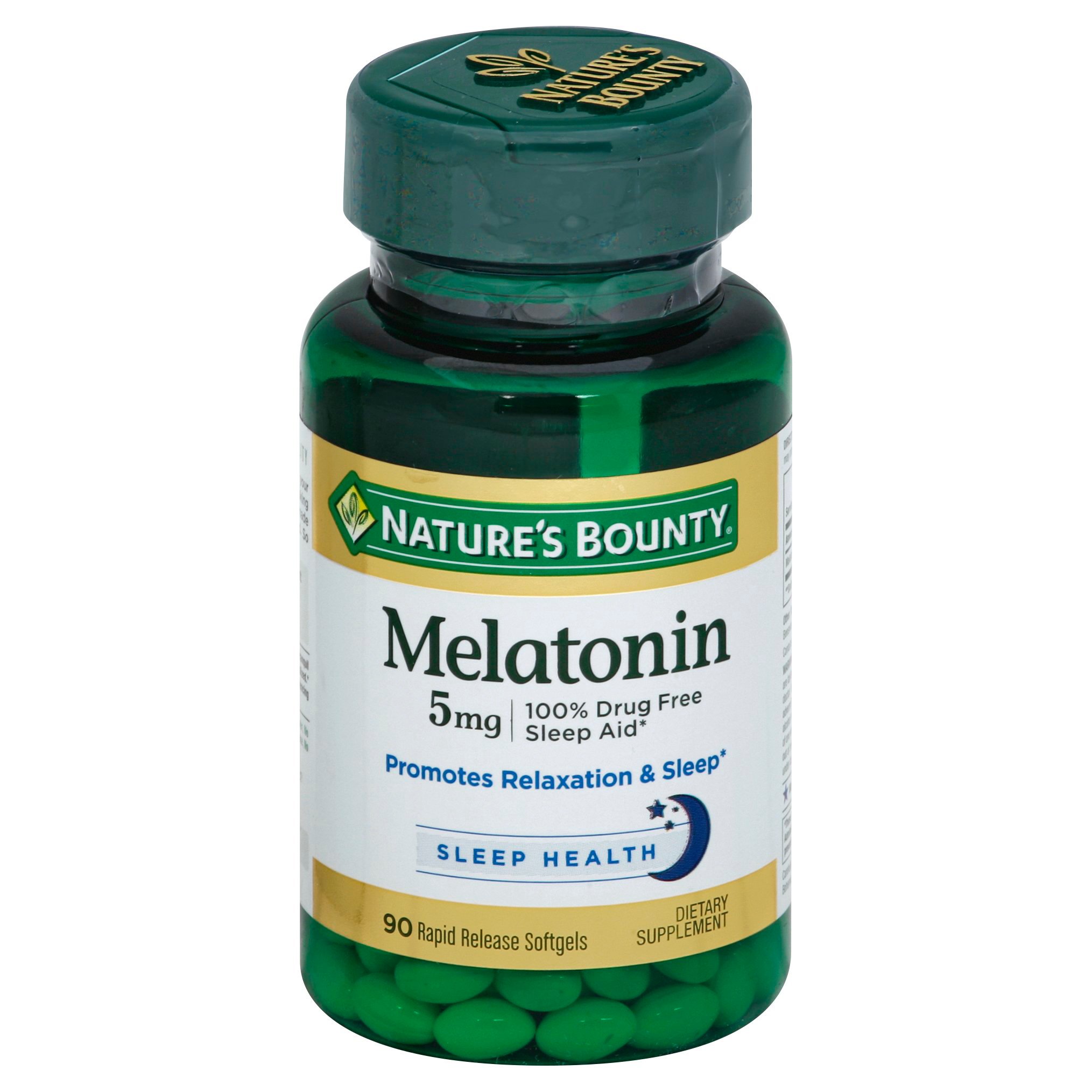 Nature's Bounty Melatonin 5 mg Softgels - Shop Sleep & snoring aids at ...