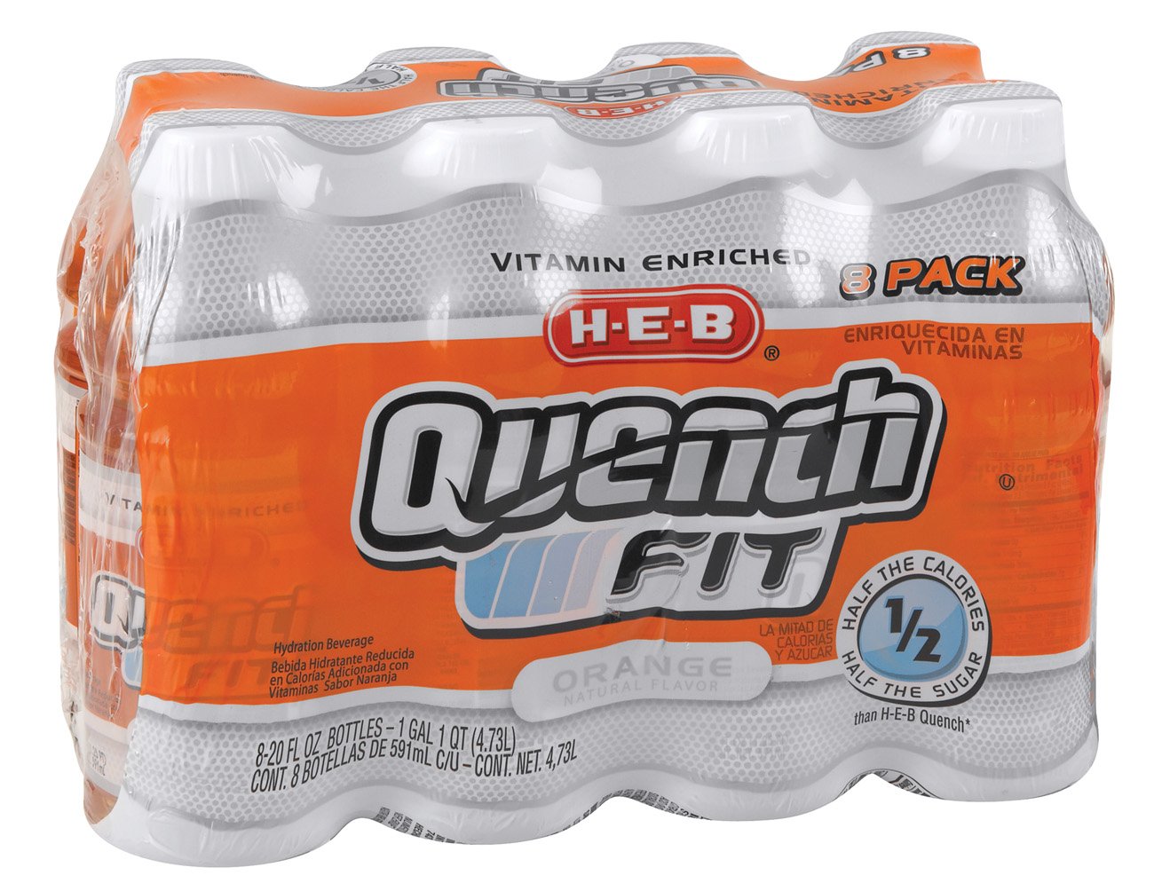 H-E-B Quench Fit Orange 8 PK - Shop Sports & energy drinks at H-E-B