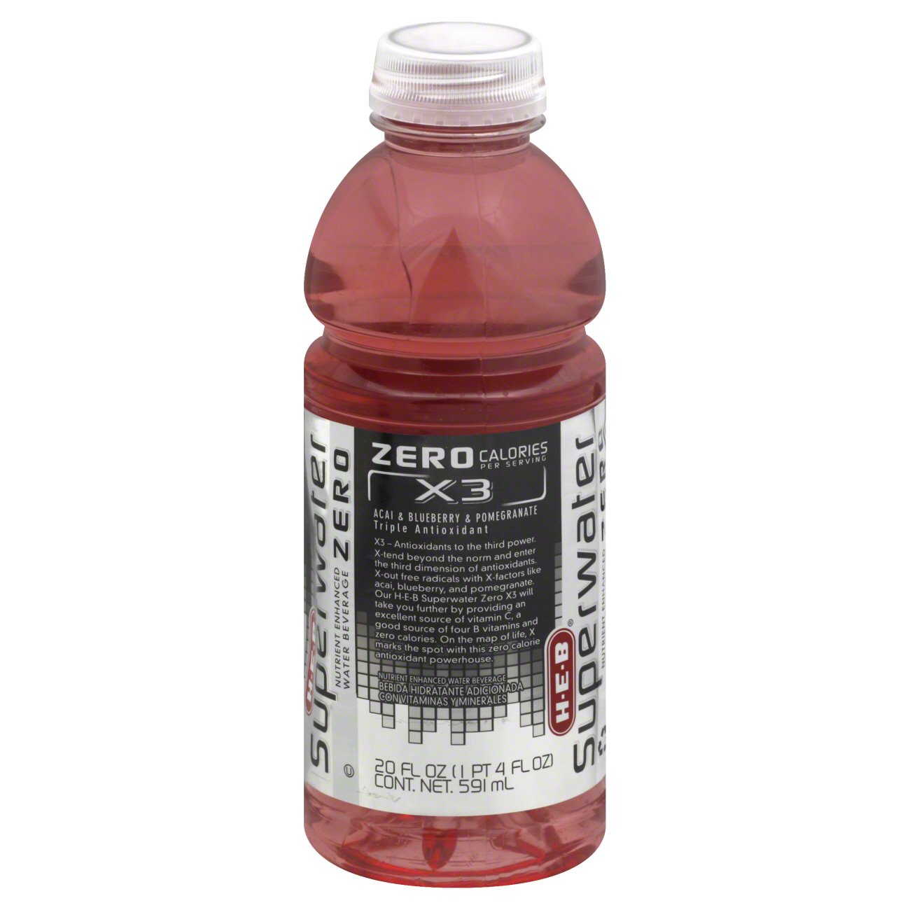 H-E-B X3 Superwater Zero - Shop Sports & energy drinks at H-E-B