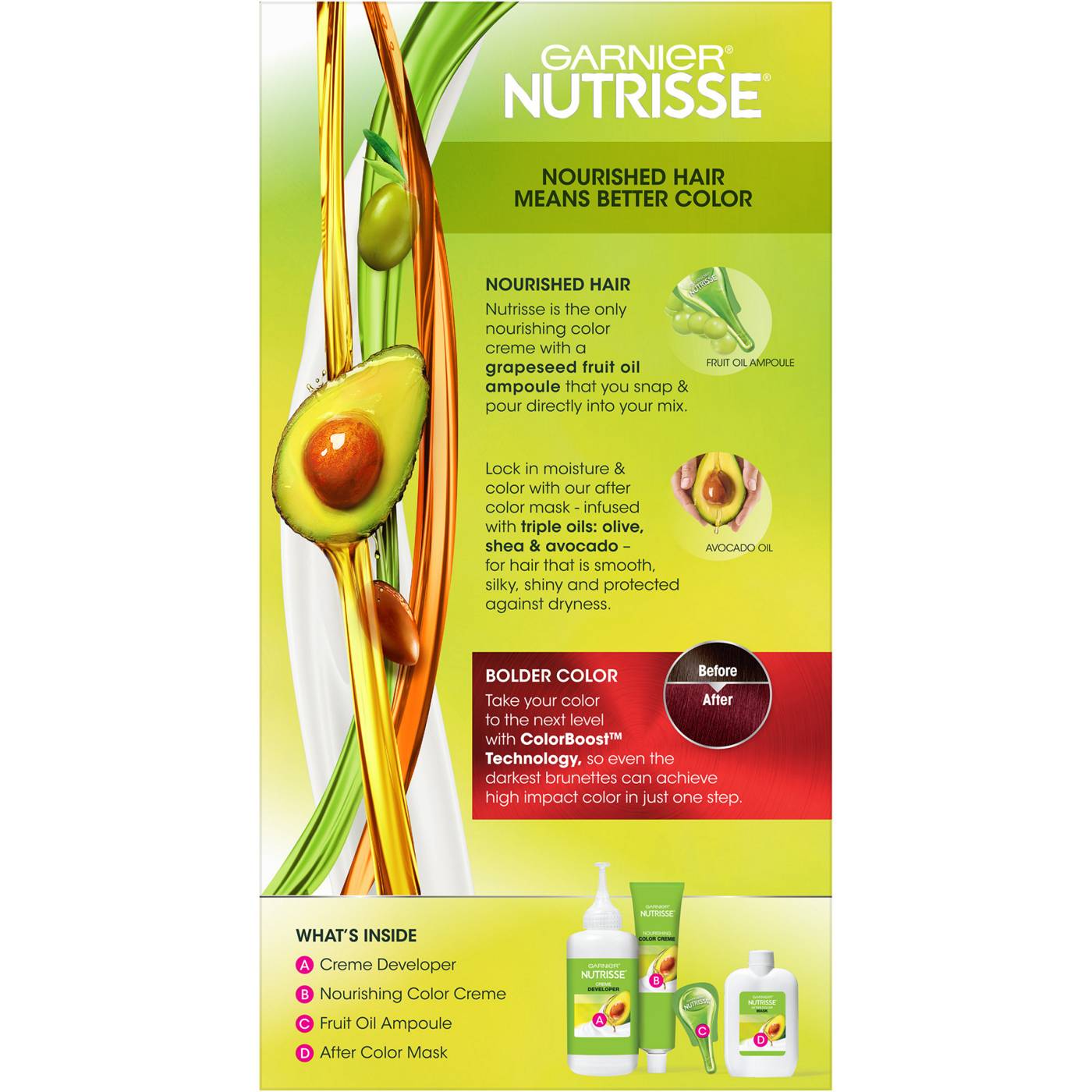 Garnier Nutrisse Ultra Color Nourishing Bold Permanent Hair Color Creme ...