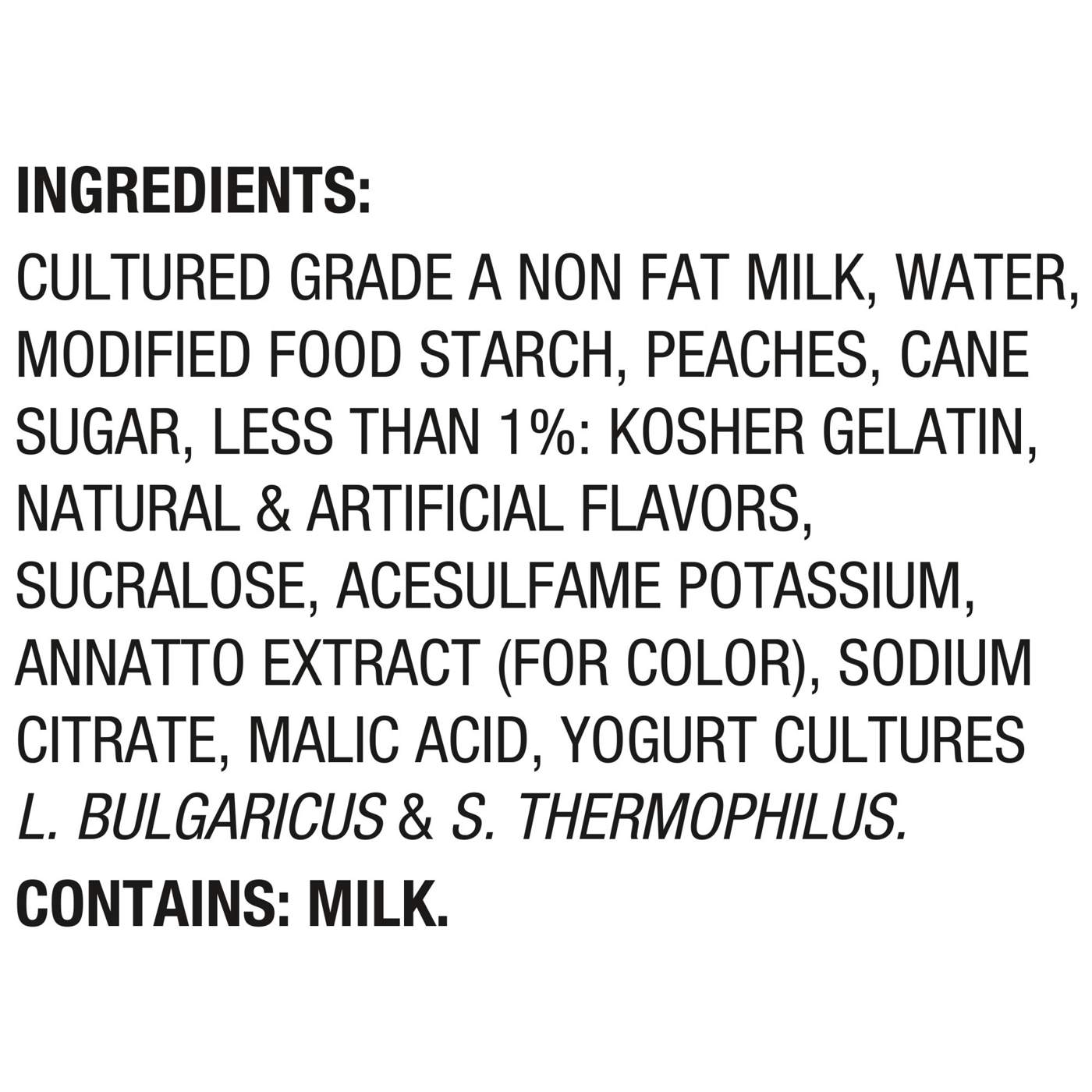 Light + Fit Original Nonfat Peach Yogurt - Shop Yogurt at H-E-B