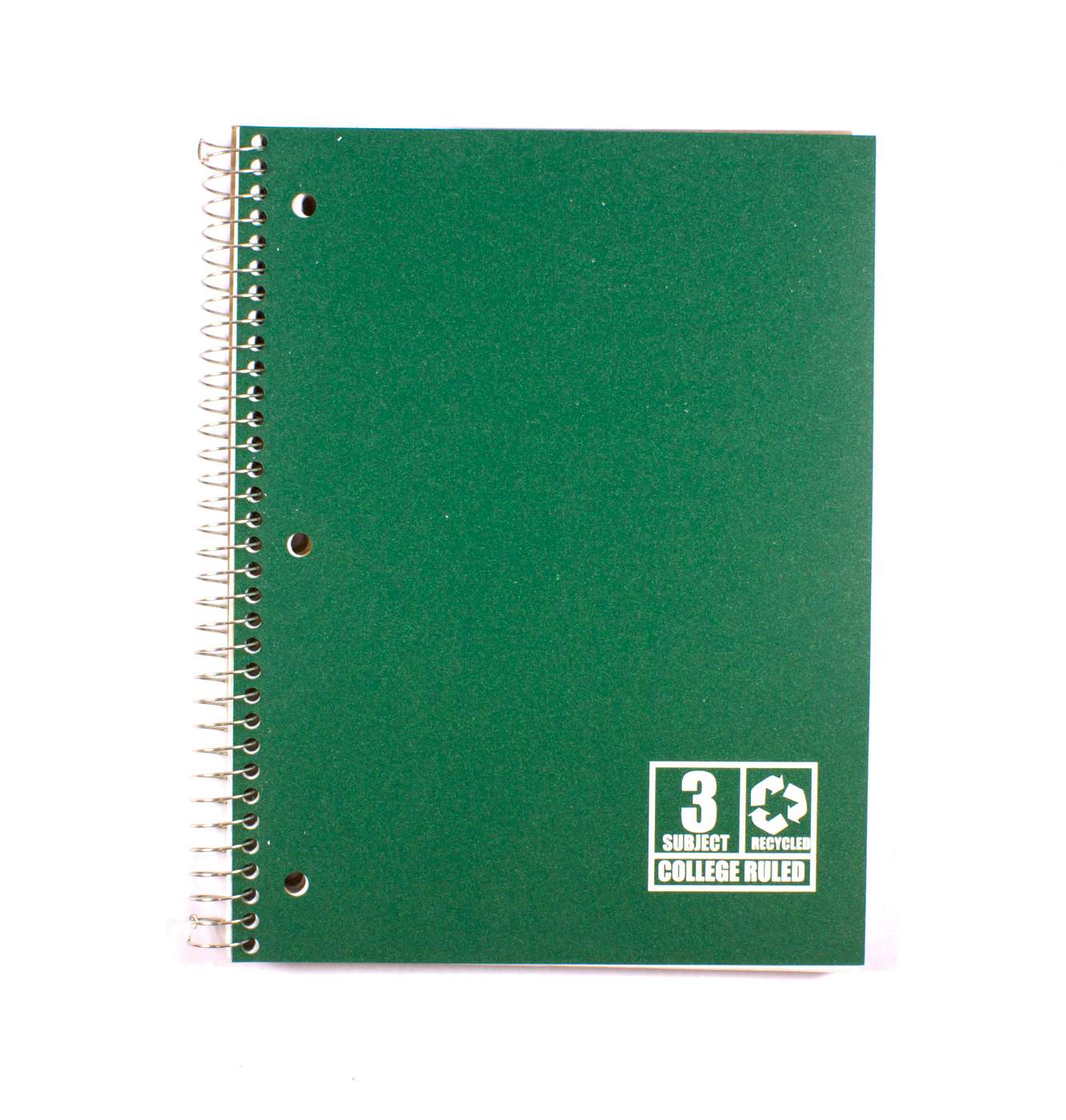 Norcom Recycled 3 Subject College Ruled Spiral Notebook, Assorted ...