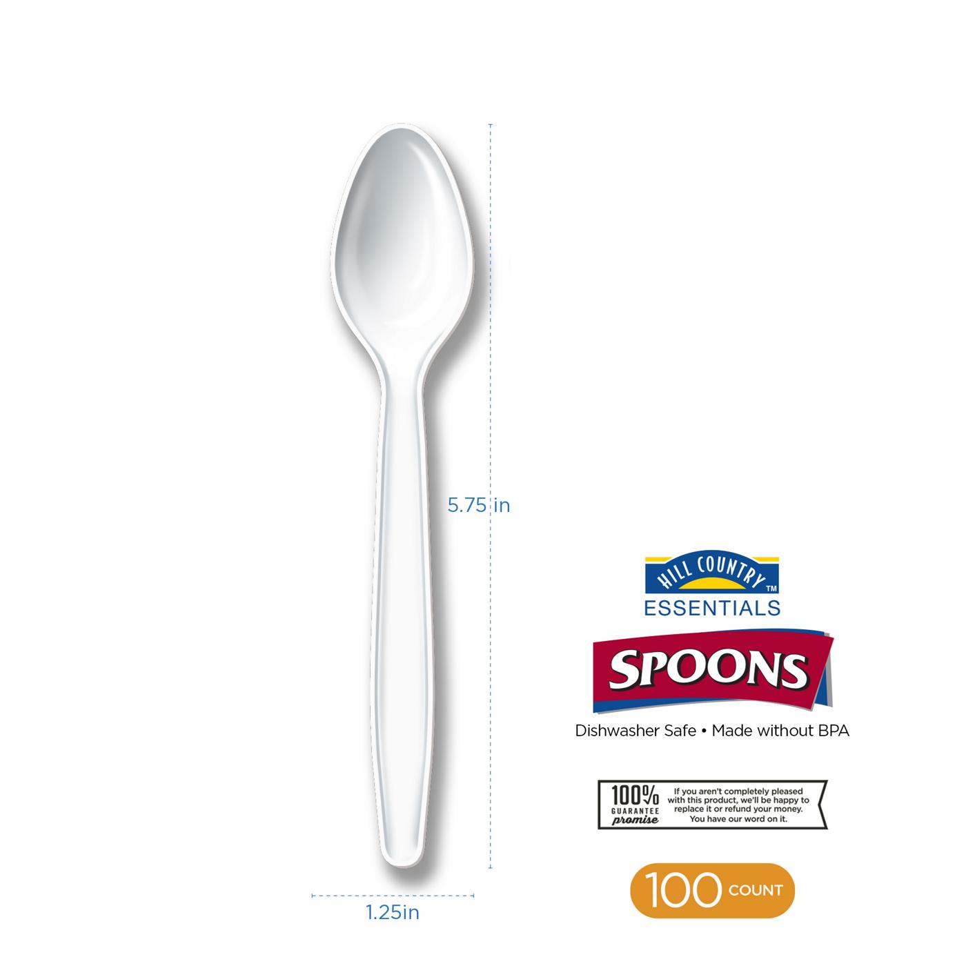 Hill Country Essentials Plastic Spoons - White - Shop Flatware ...