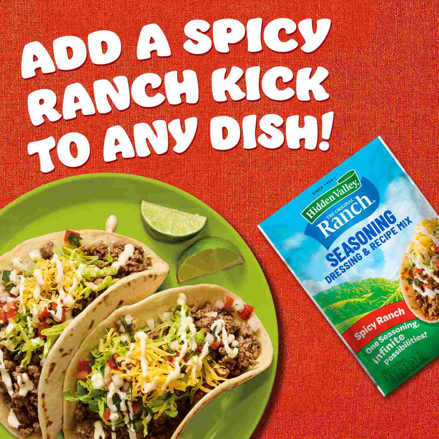 Hidden Valley Spicy Ranch Salad Dressing and Seasoning Mix Packet ...