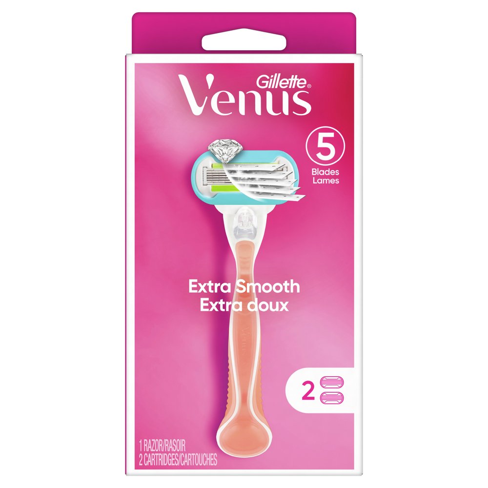Gillette Venus Extra Smooth Pink Women's Razor with 2 Refills - Shop ...