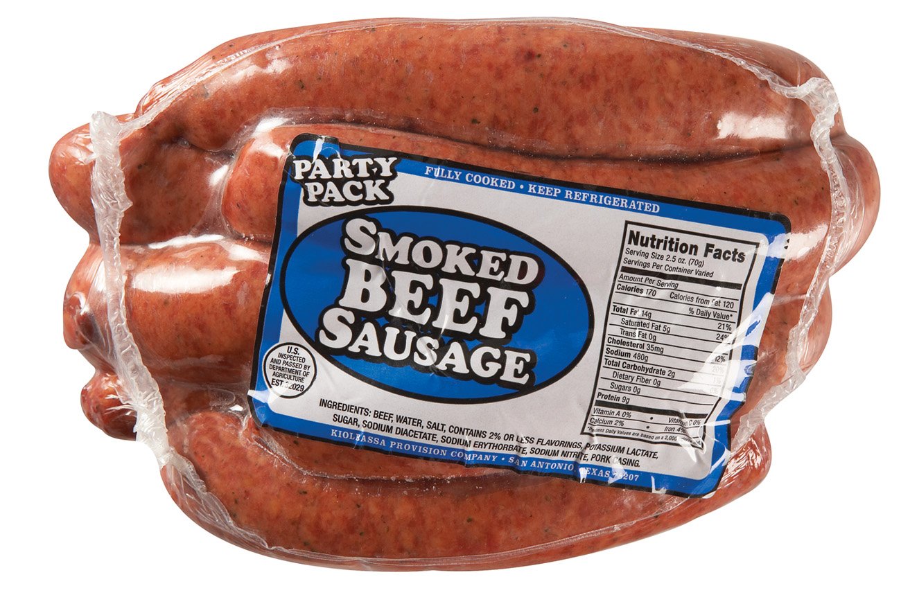 Party Pack Smoked Beef Sausage - Shop Sausage at H-E-B