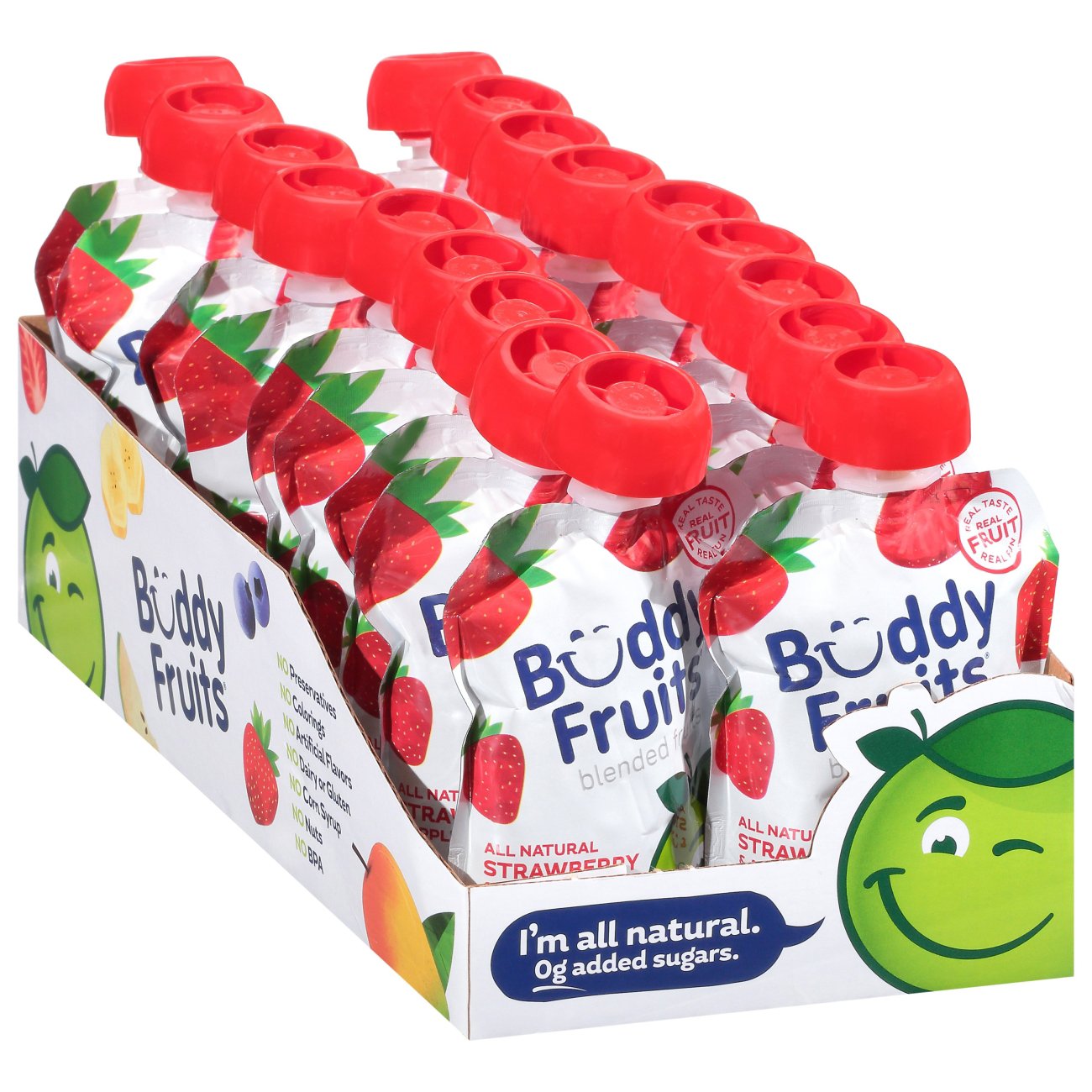 Buddy Fruits All Natural Strawberry & Apple Blended Fruits - Shop Baby ...