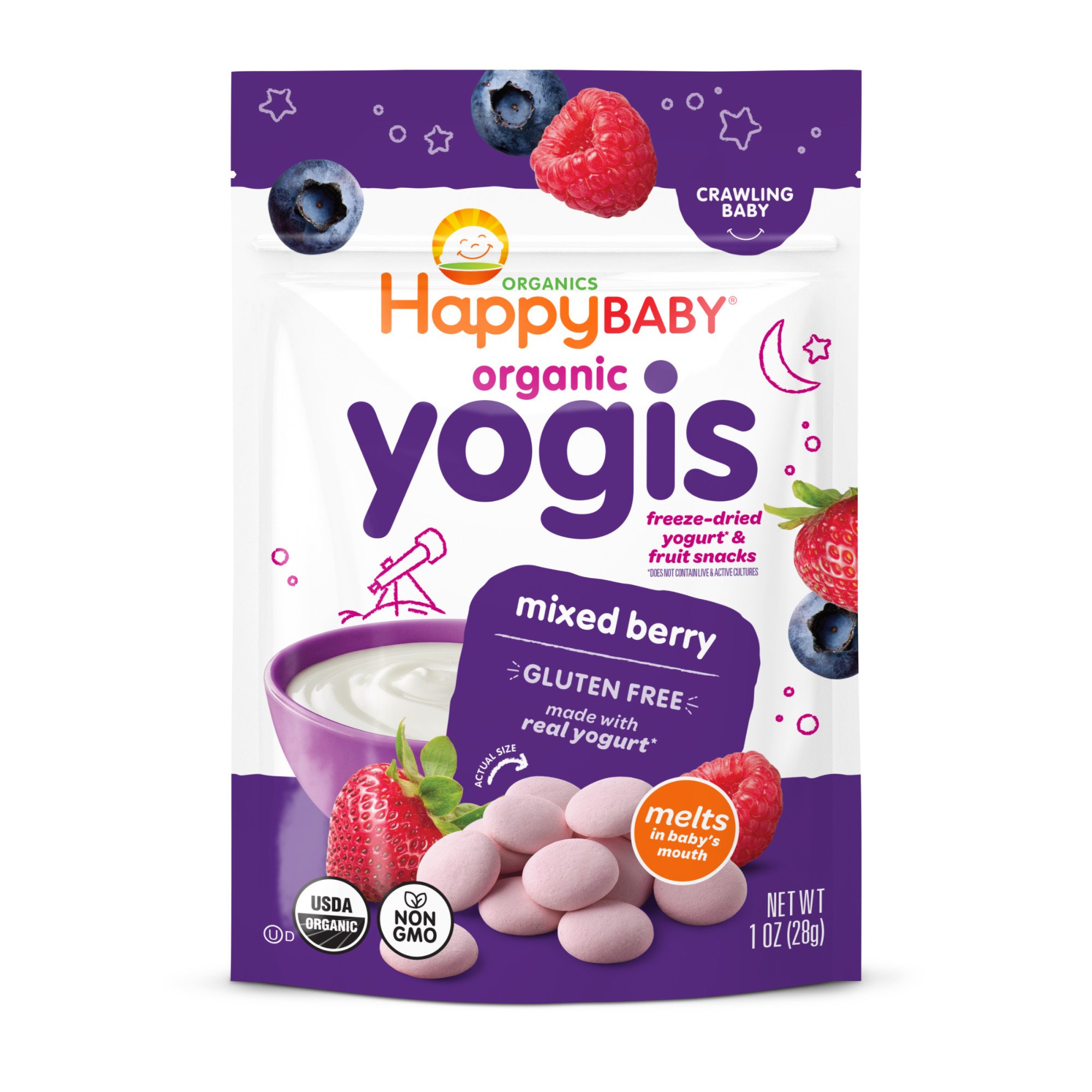 Happy Baby Organics Yogis Snack - Mixed Berry - Shop Toddler food at H-E-B