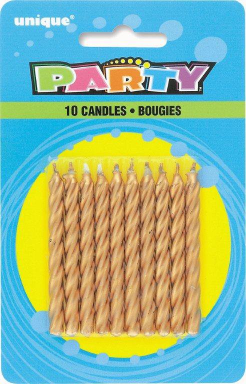 unique Party Gold Spiral Birthday Candle - Shop Birthday candles at H-E-B