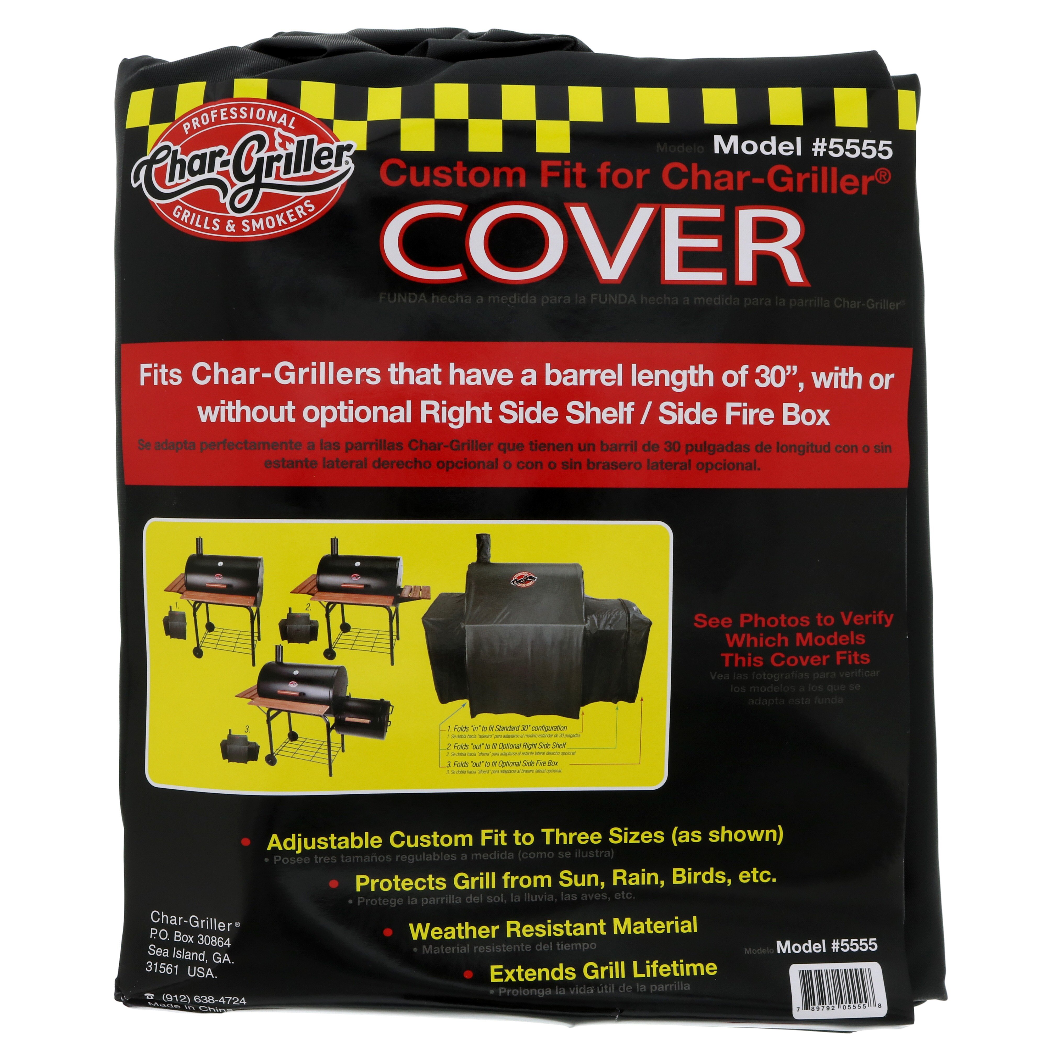 Char-Griller Pro Deluxe Mid Size Charcoal Grill Cover - Shop Grill ...