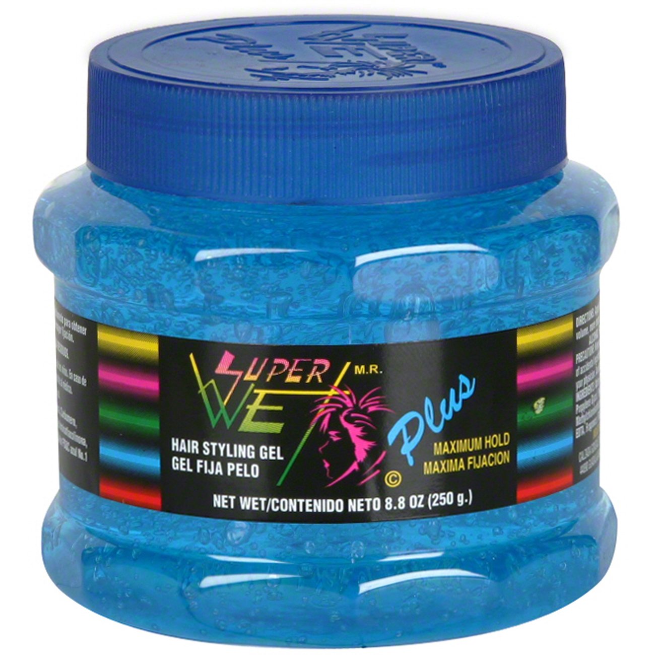 Super Wet Maximum Hold Blue Hair Styling Gel Plus - Shop Super Wet ...