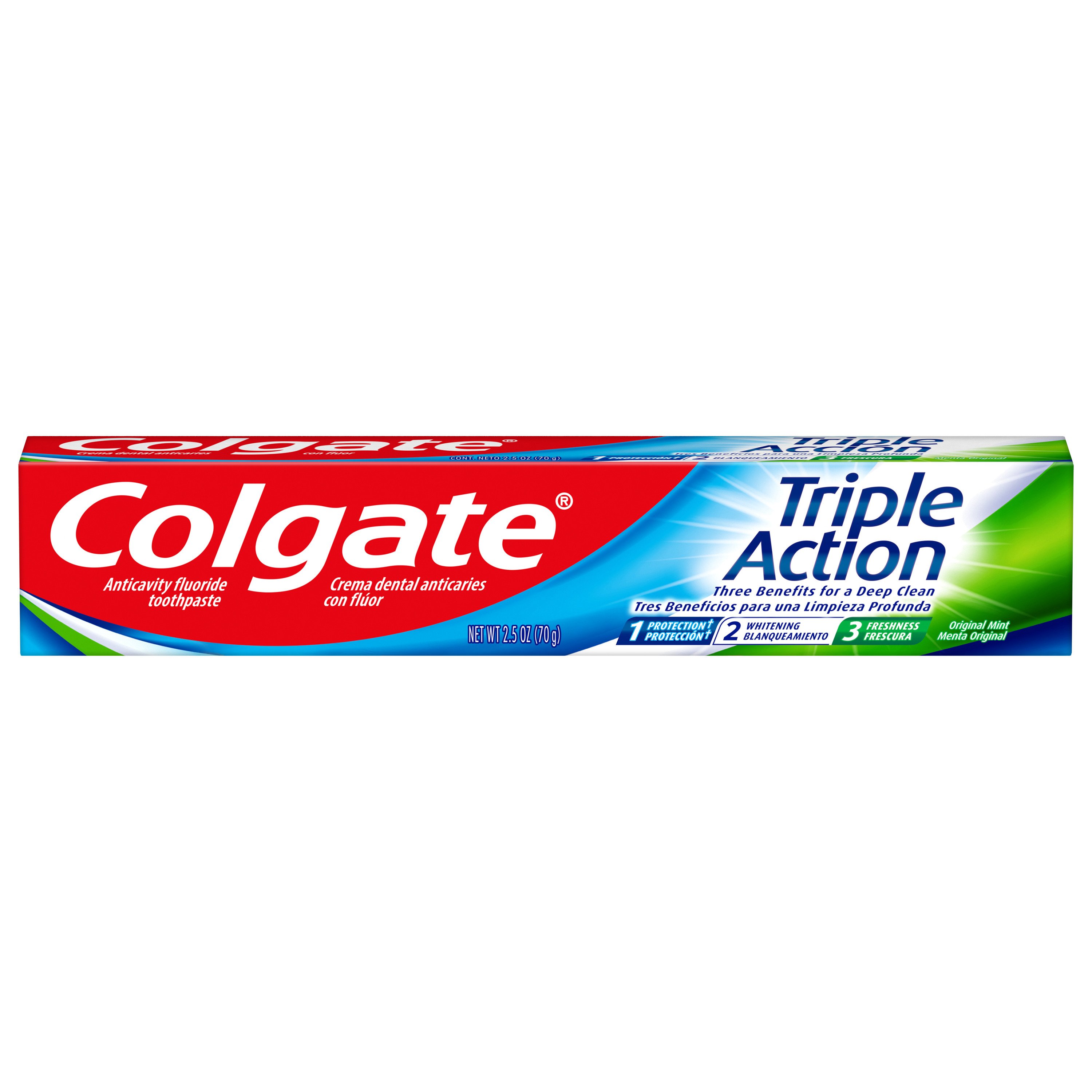 Colgate Triple Action Original Mint Fluoride Toothpaste - Shop ...