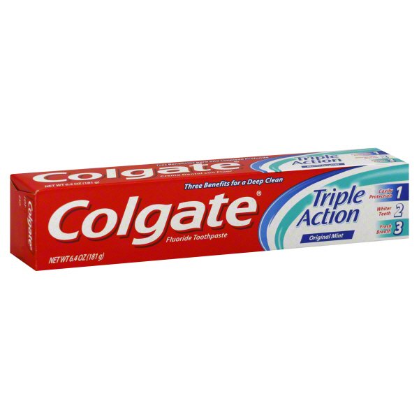 Colgate Triple Action Original Mint Fluoride Toothpaste - Shop ...