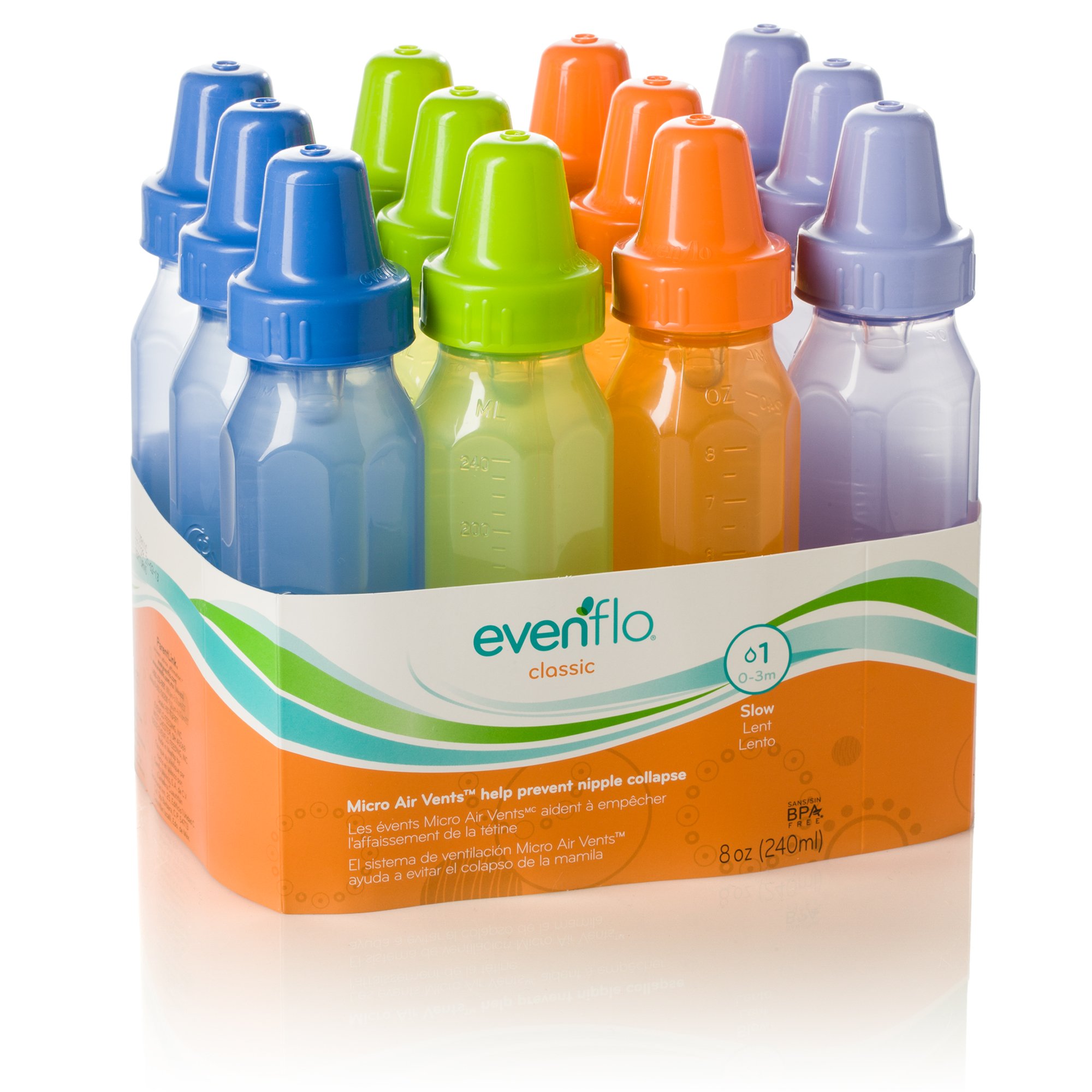 Evenflo Classic Tinted 8 OZ Bottles - Shop Bottles at H-E-B