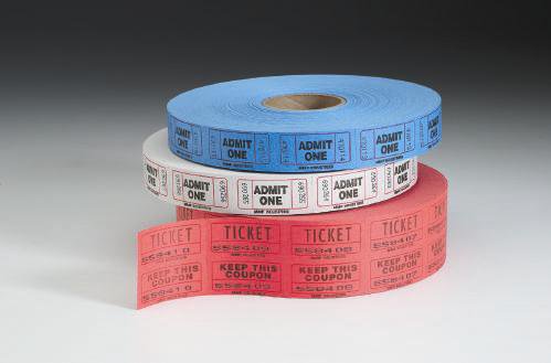 Single Raffle Tickets Rolls